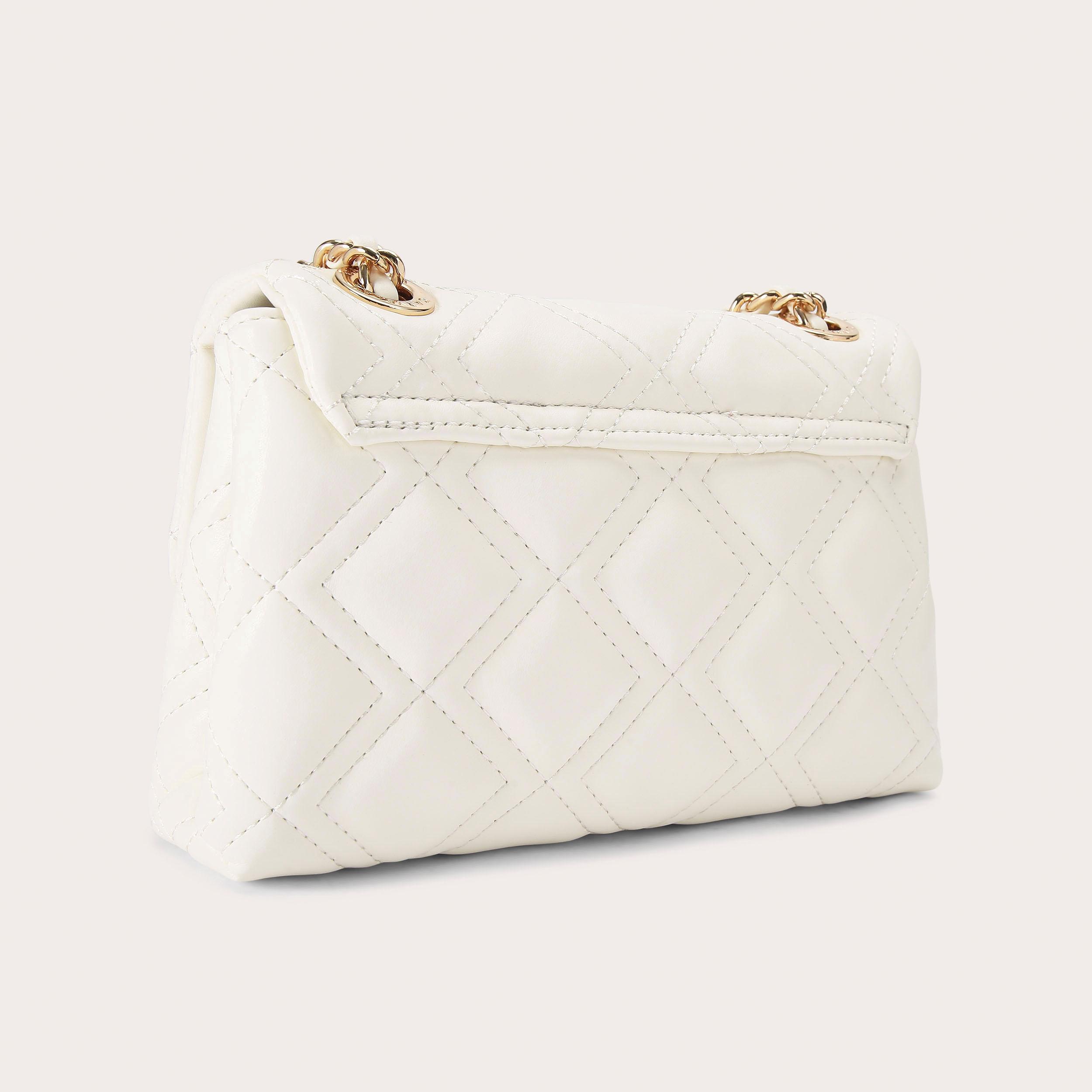 ROSA CHAIN SHOULDER Bone Synthetic Shoulder Bag by CARVELA