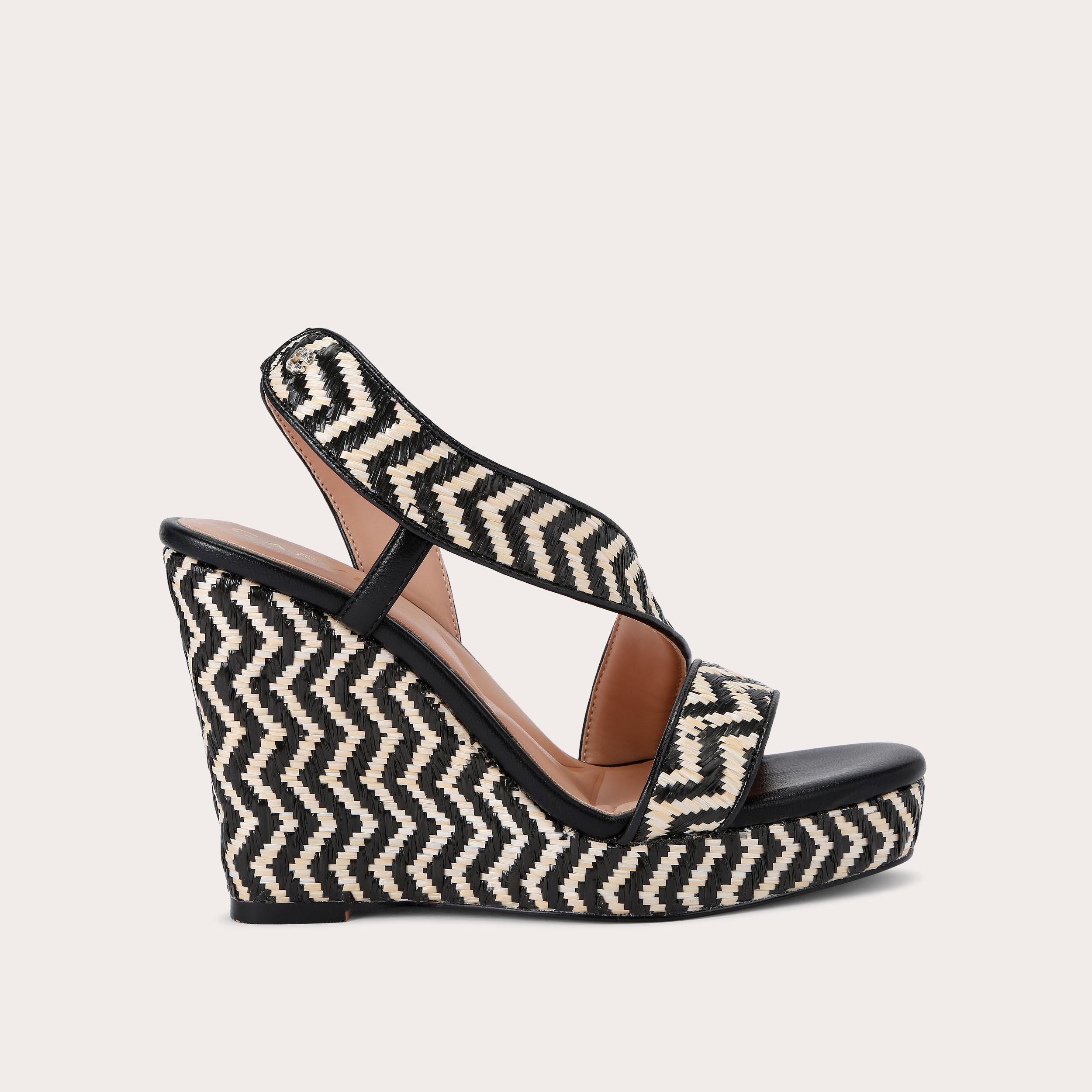 GALA CAPRI WEDGE 110 Raffia Chevron Wedge Heel by CARVELA