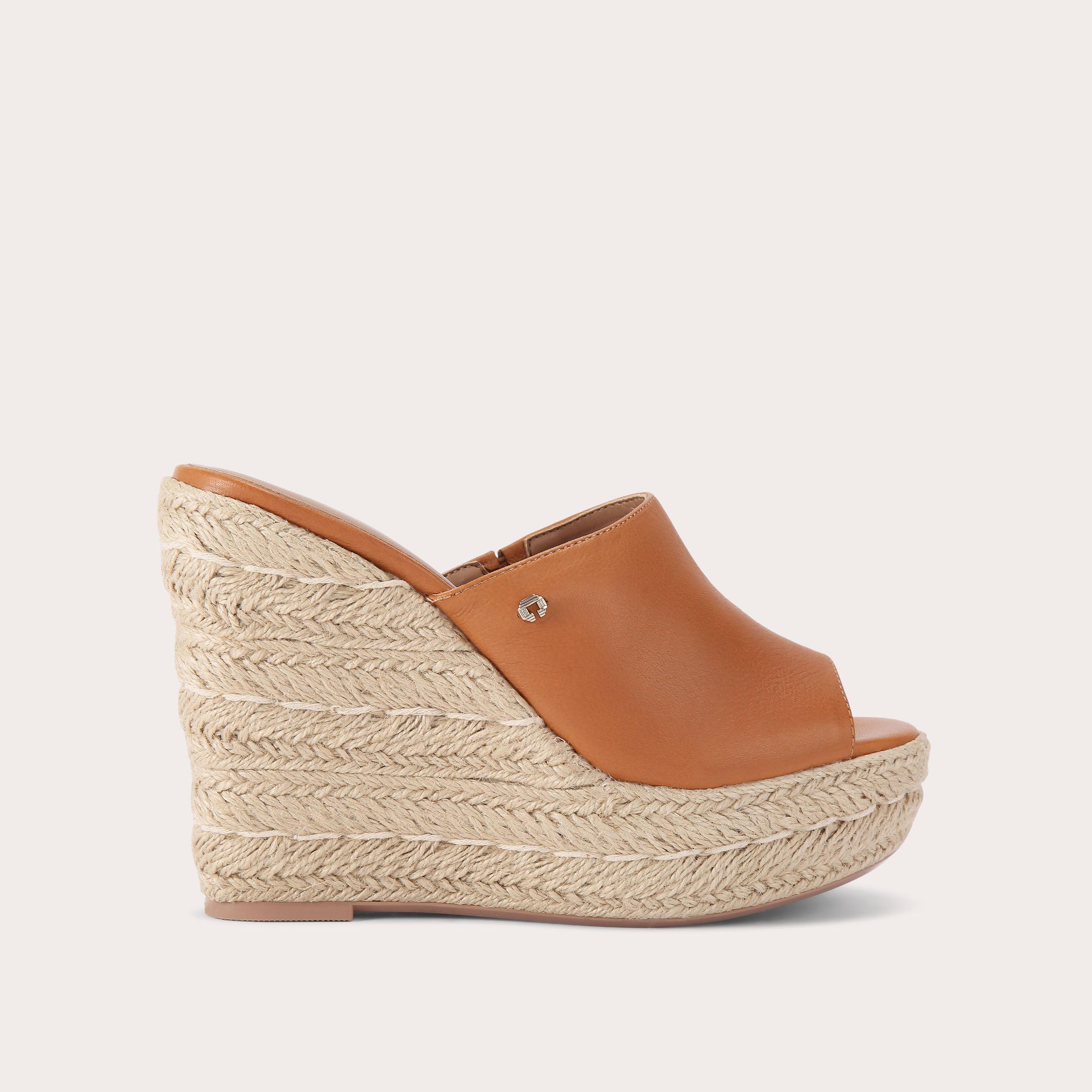 FIORELLA WEDGE Tan Leather Wedge Heel by CARVELA COMFORT
