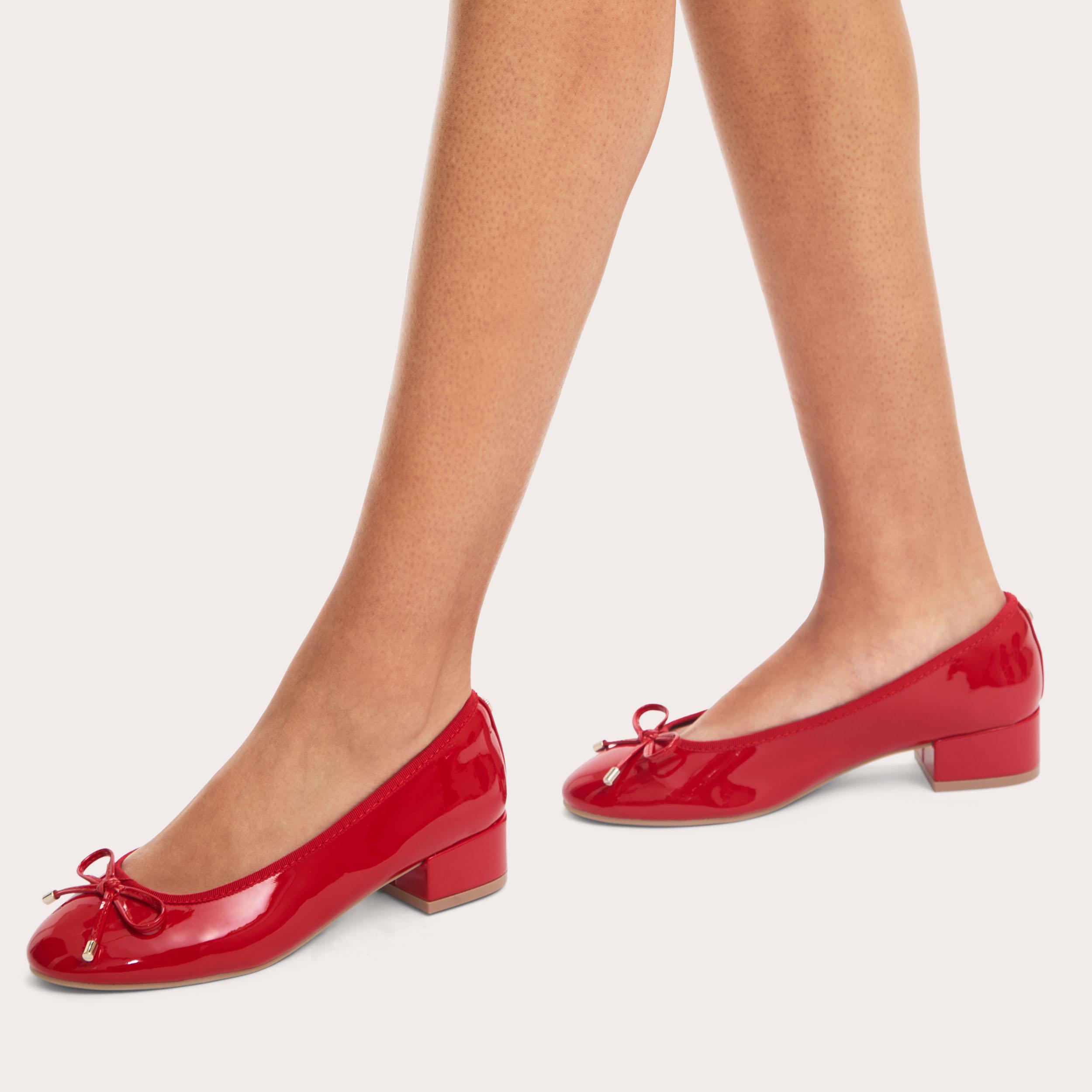 NOVA BALLET Red Patent Heel Ballet Flat by CARVELA