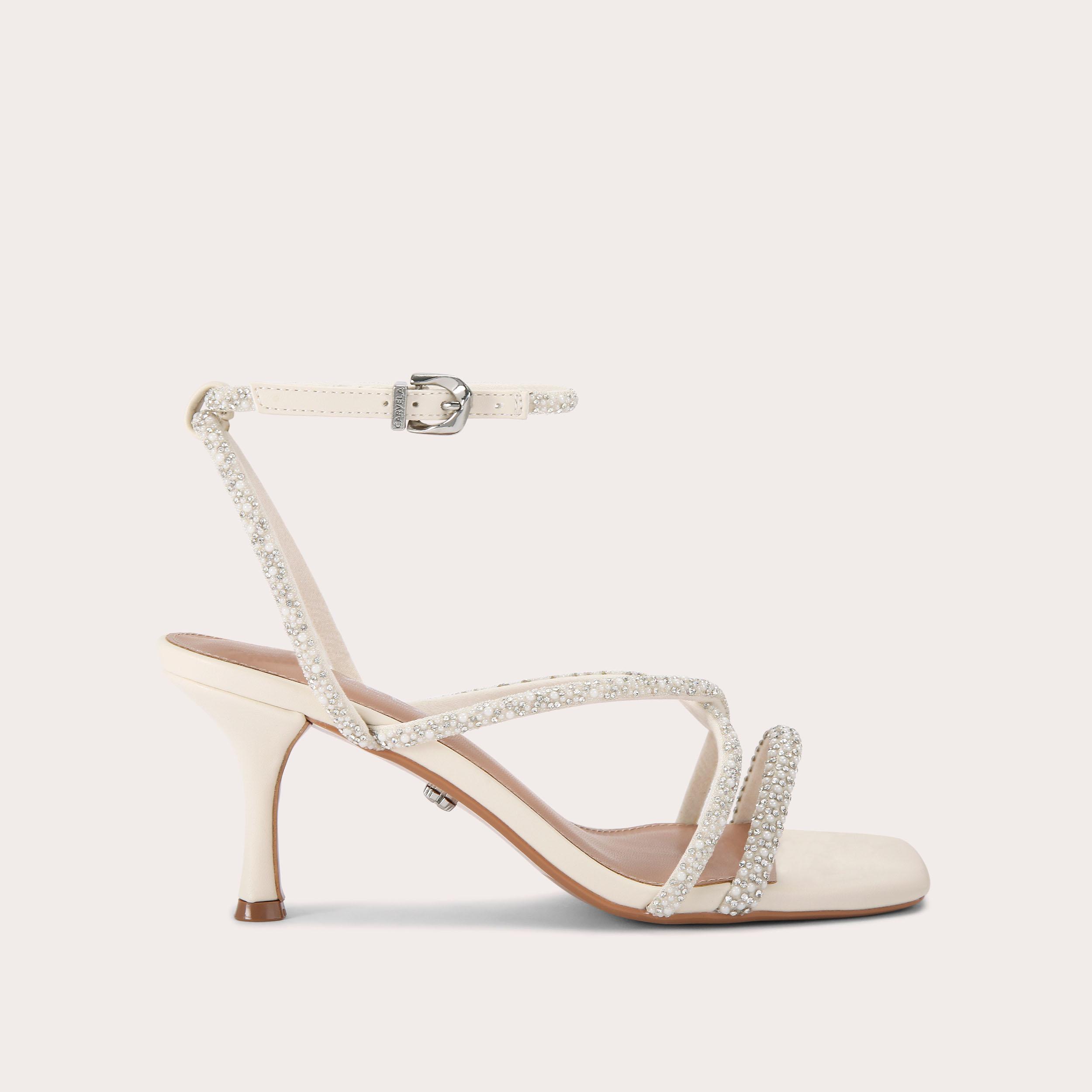 RAVELLO LOW Bone Strappy Heel by CARVELA