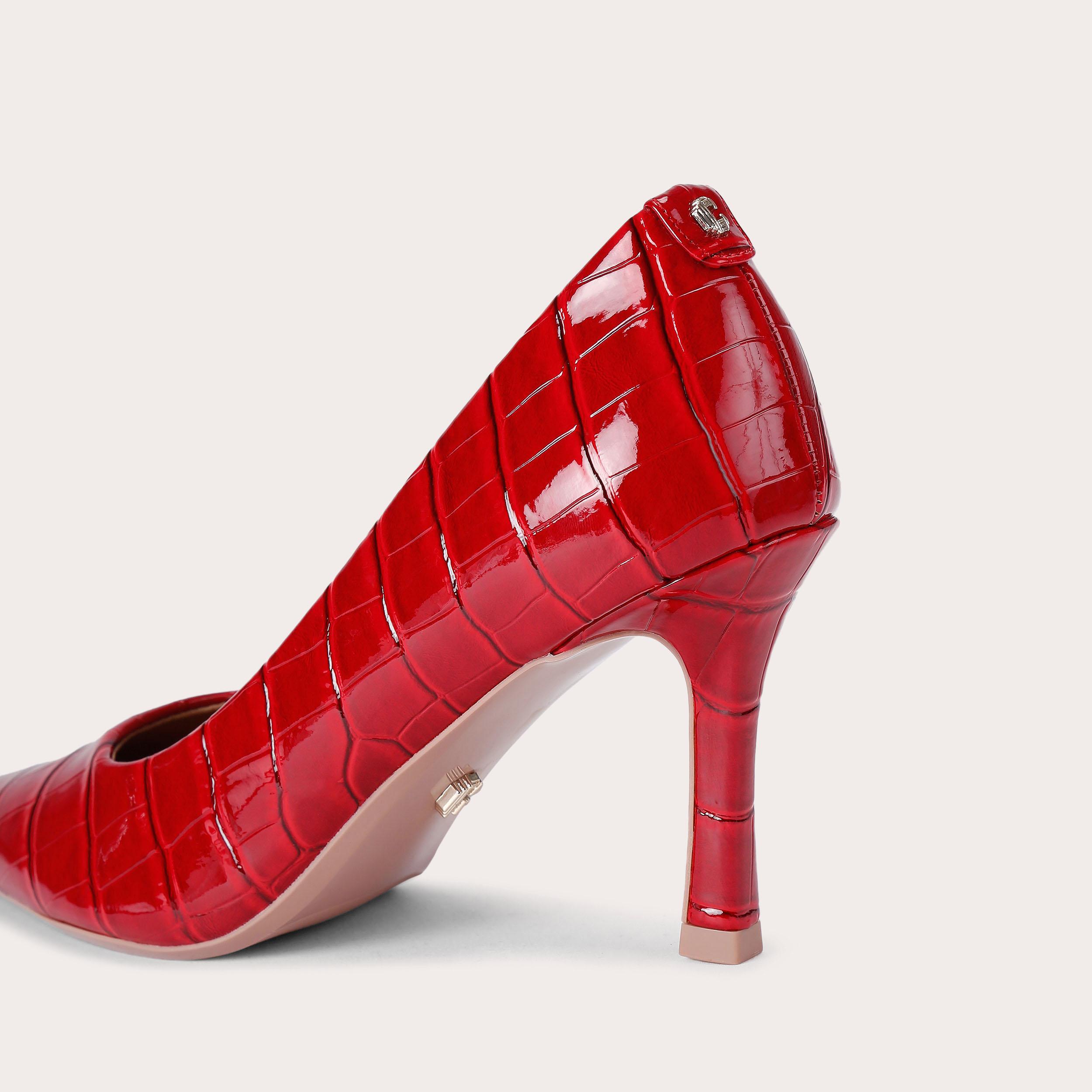 CORLETTA COURT Red Croc Court Heel by CARVELA