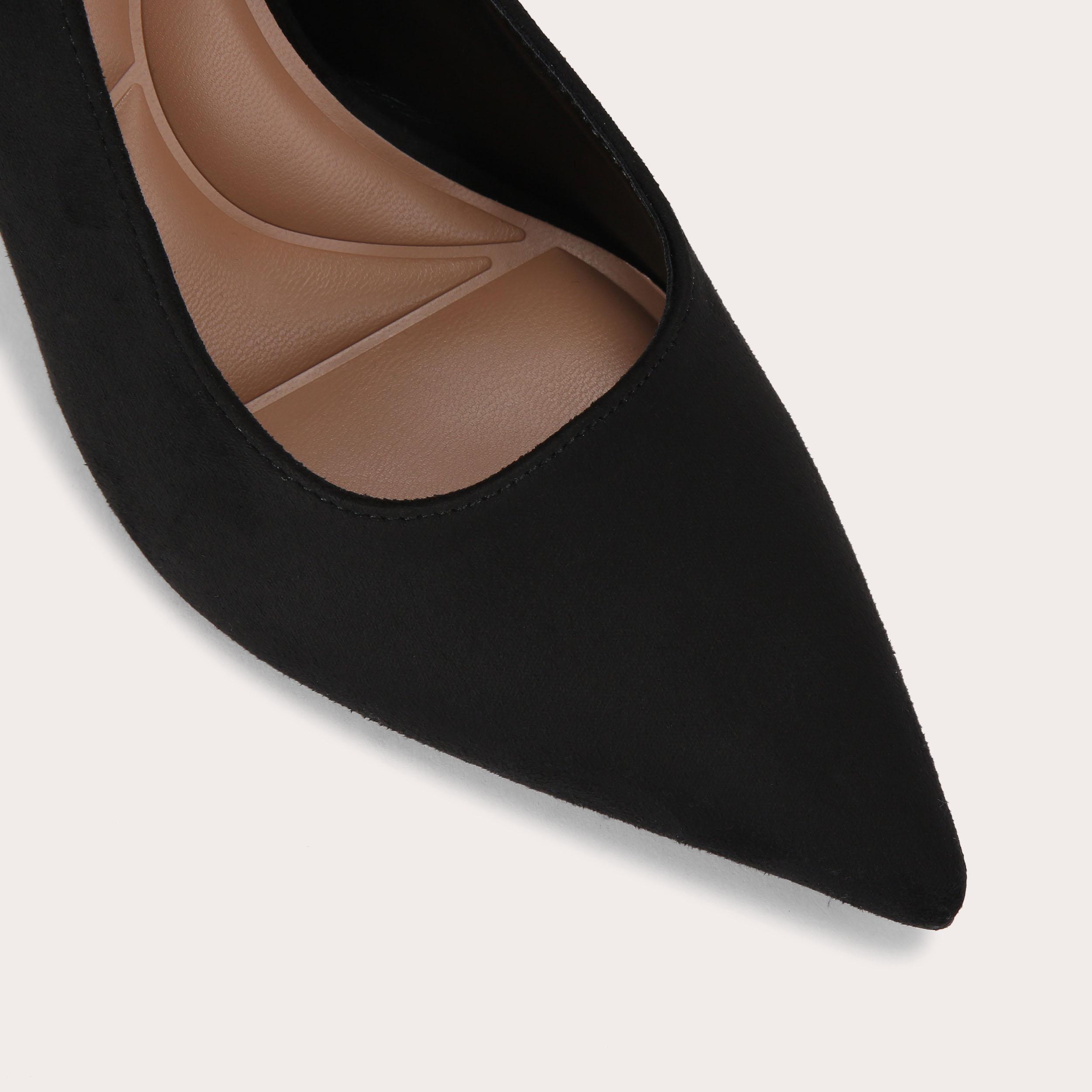 CORLETTA SLING COURT Black Microsuede Heel by CARVELA