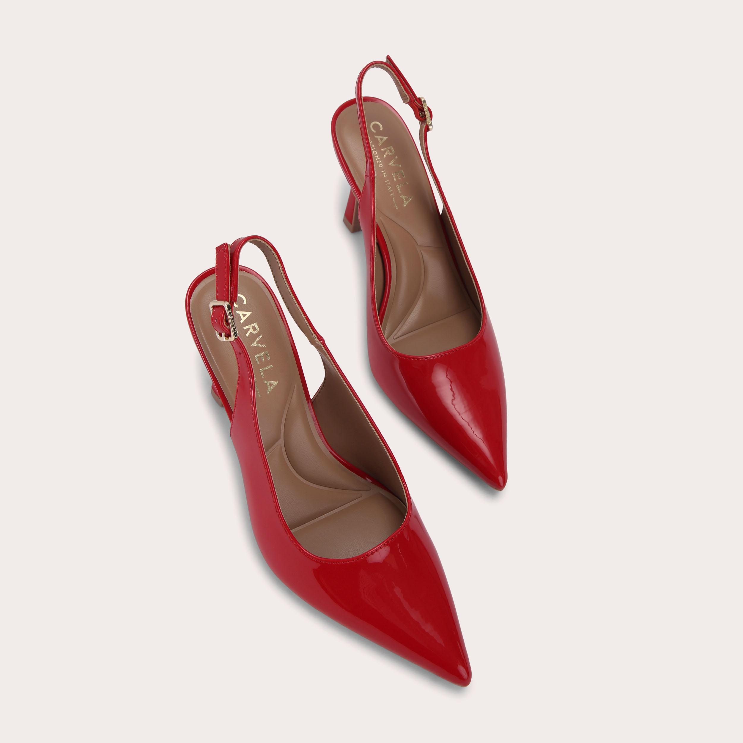 CORLETTA SLING COURT Red Patent Slingback Heel by CARVELA