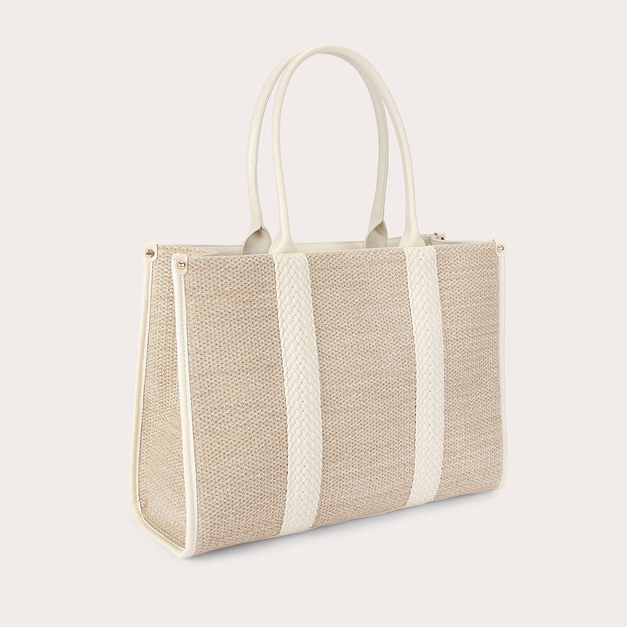 TWISTED RAFFIA TOTE Raffia Large Tote Bag by CARVELA