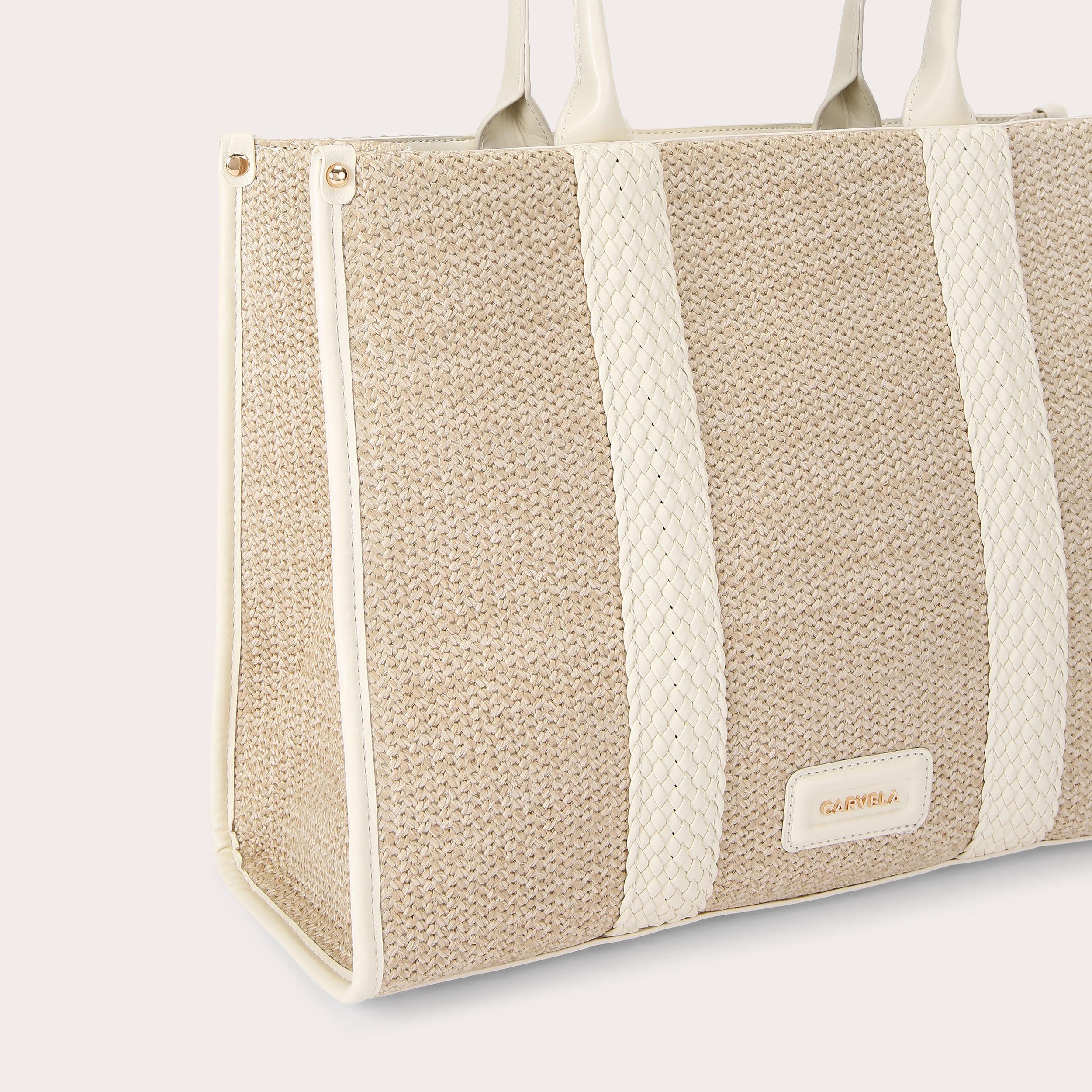 TWISTED RAFFIA TOTE Raffia Large Tote Bag by CARVELA