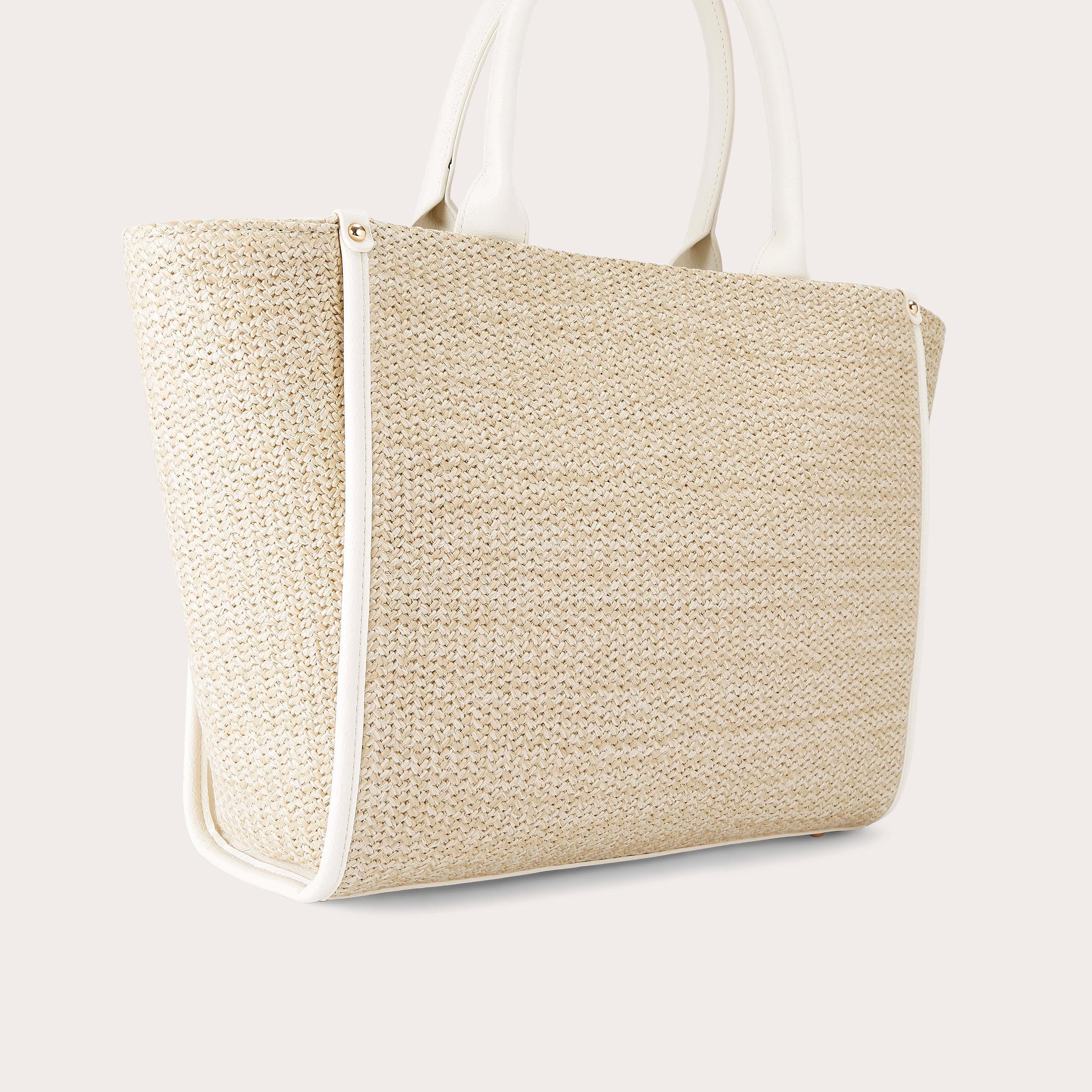 FASCINO RAFFIA TOTE Raffia Natural Tote Bag by CARVELA