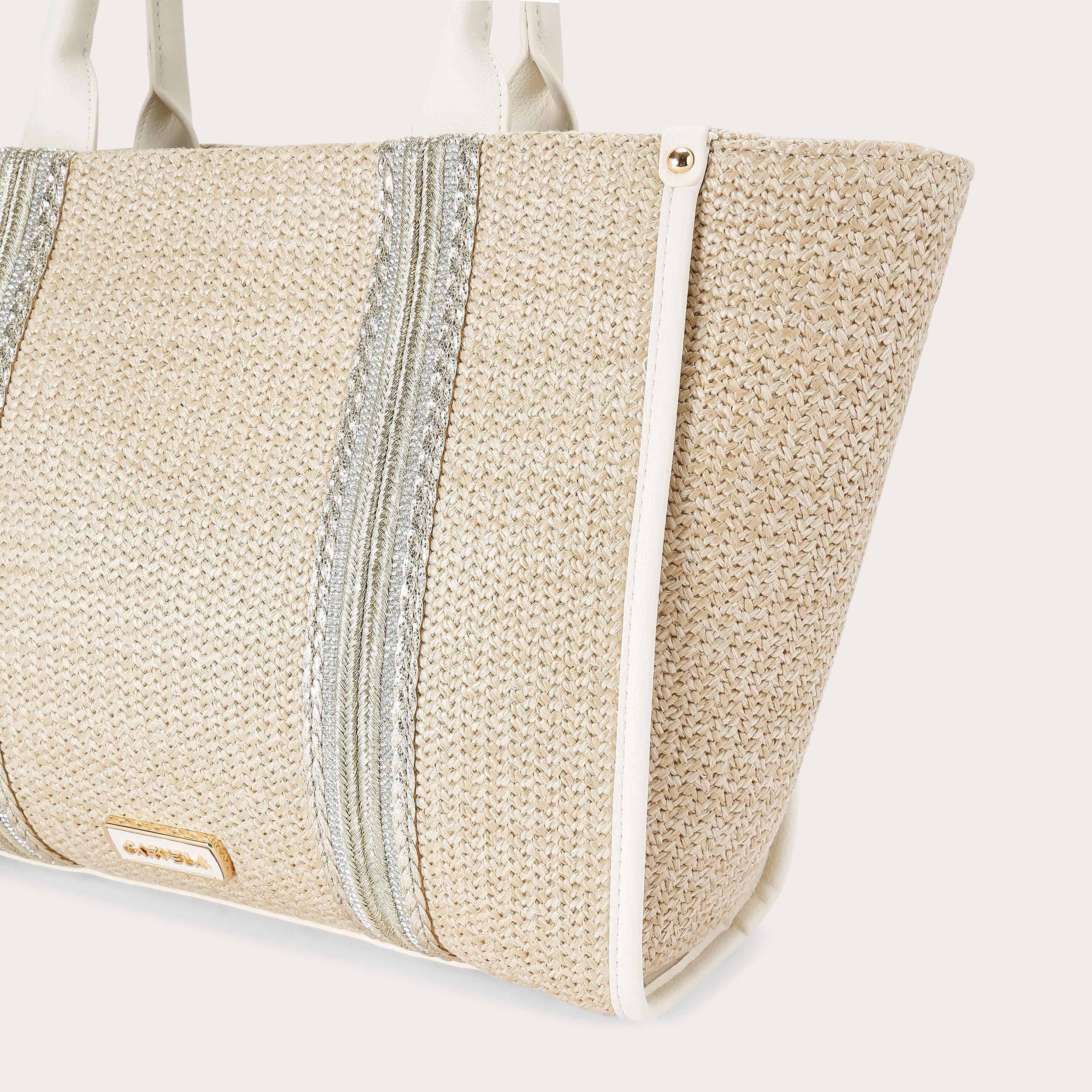 FASCINO RAFFIA TOTE Raffia Natural Tote Bag by CARVELA