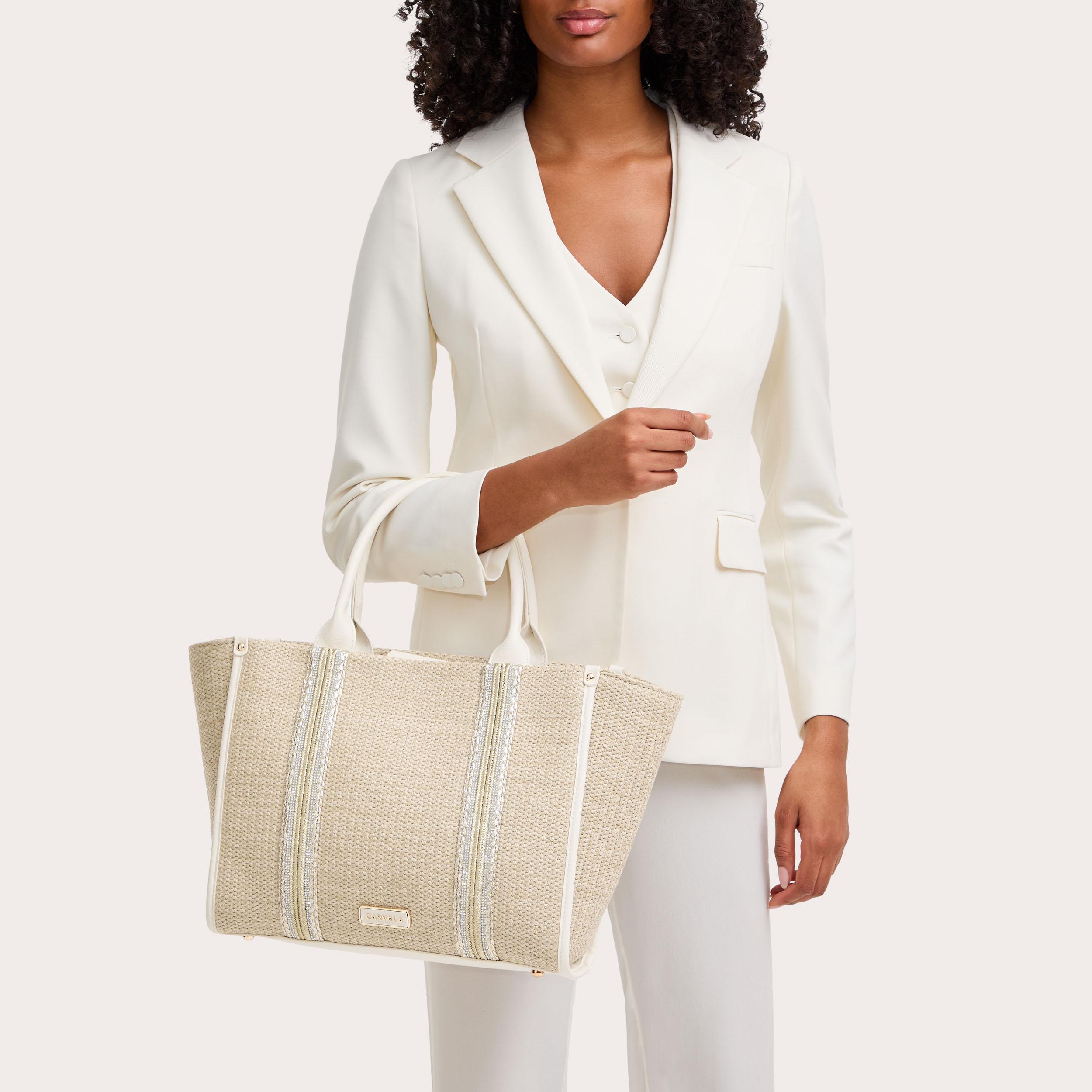 FASCINO RAFFIA TOTE Raffia Natural Tote Bag by CARVELA