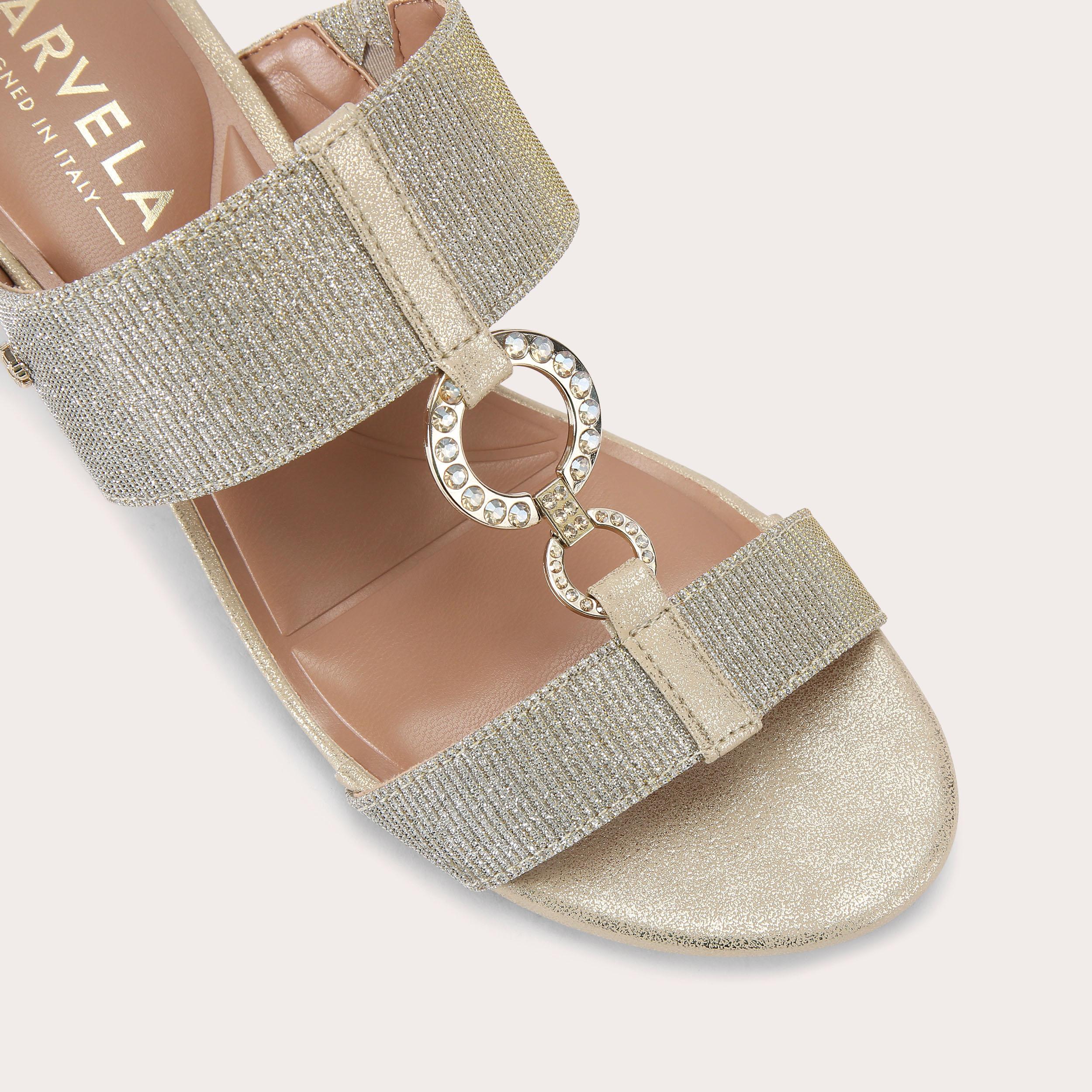 ARLETTA MID WEDGE Metallic Gold Wedge Heel by CARVELA COMFORT