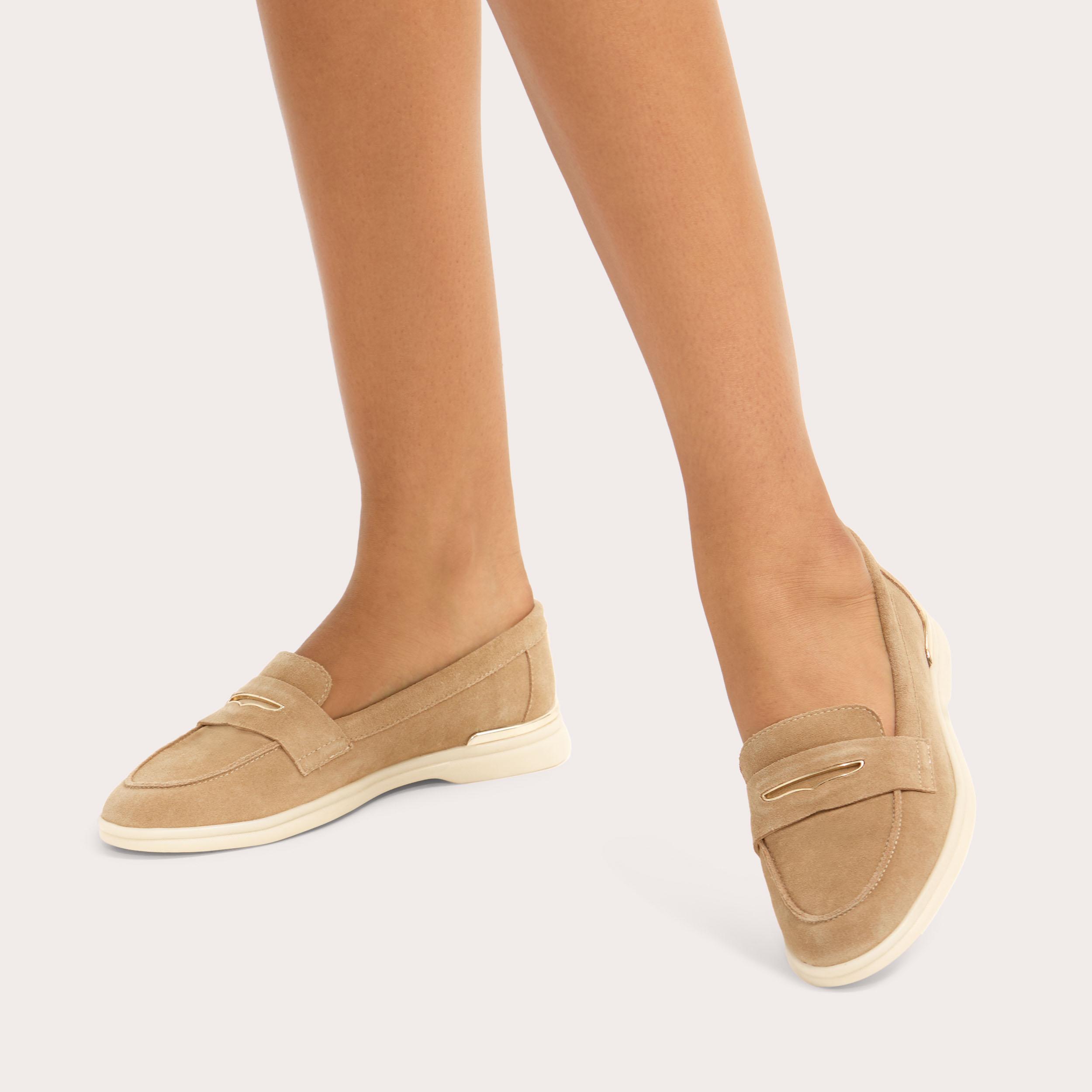FIA LOAFER Tan Suede Loafer by CARVELA COMFORT