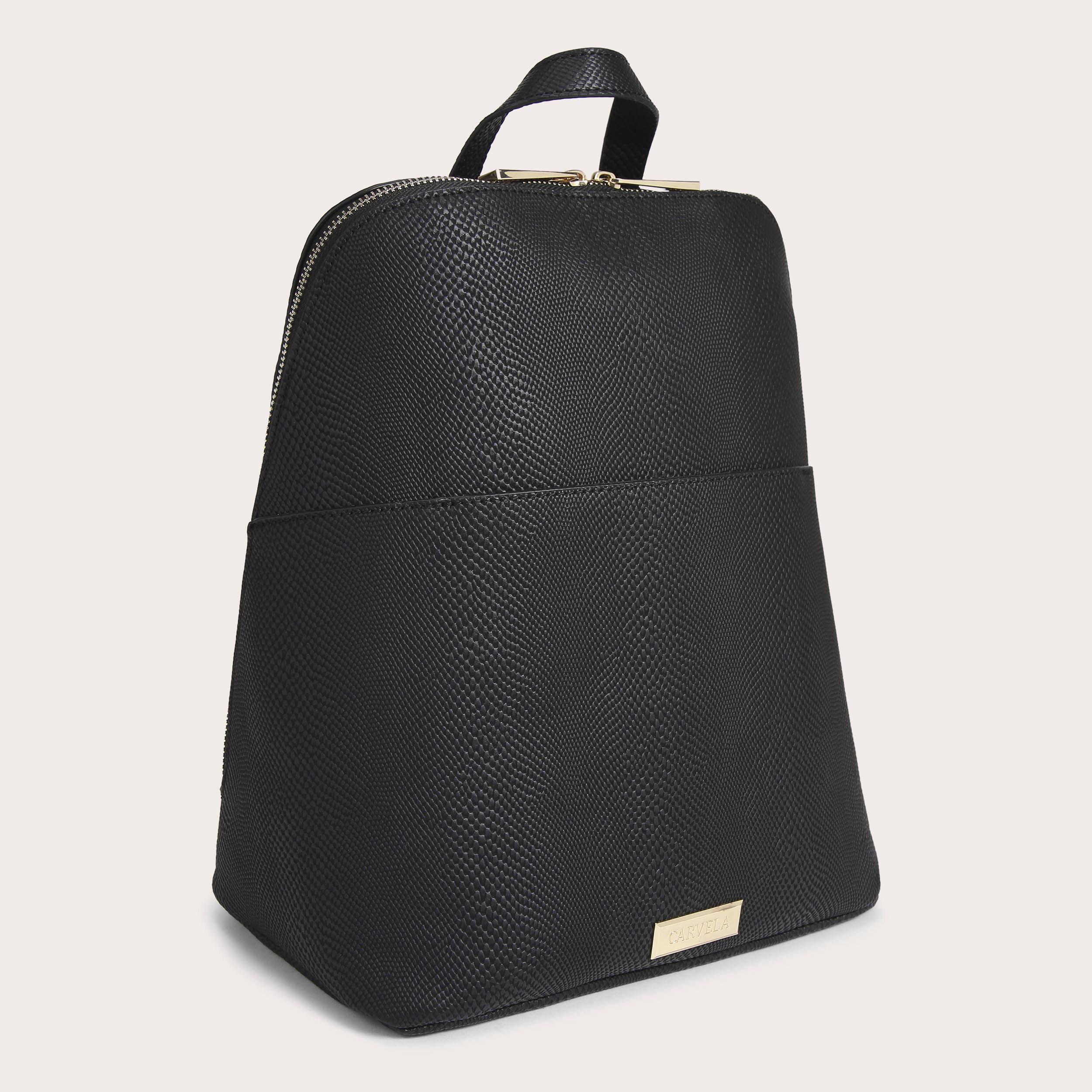 IMMY BACKPACK Black Structured Backpack by CARVELA