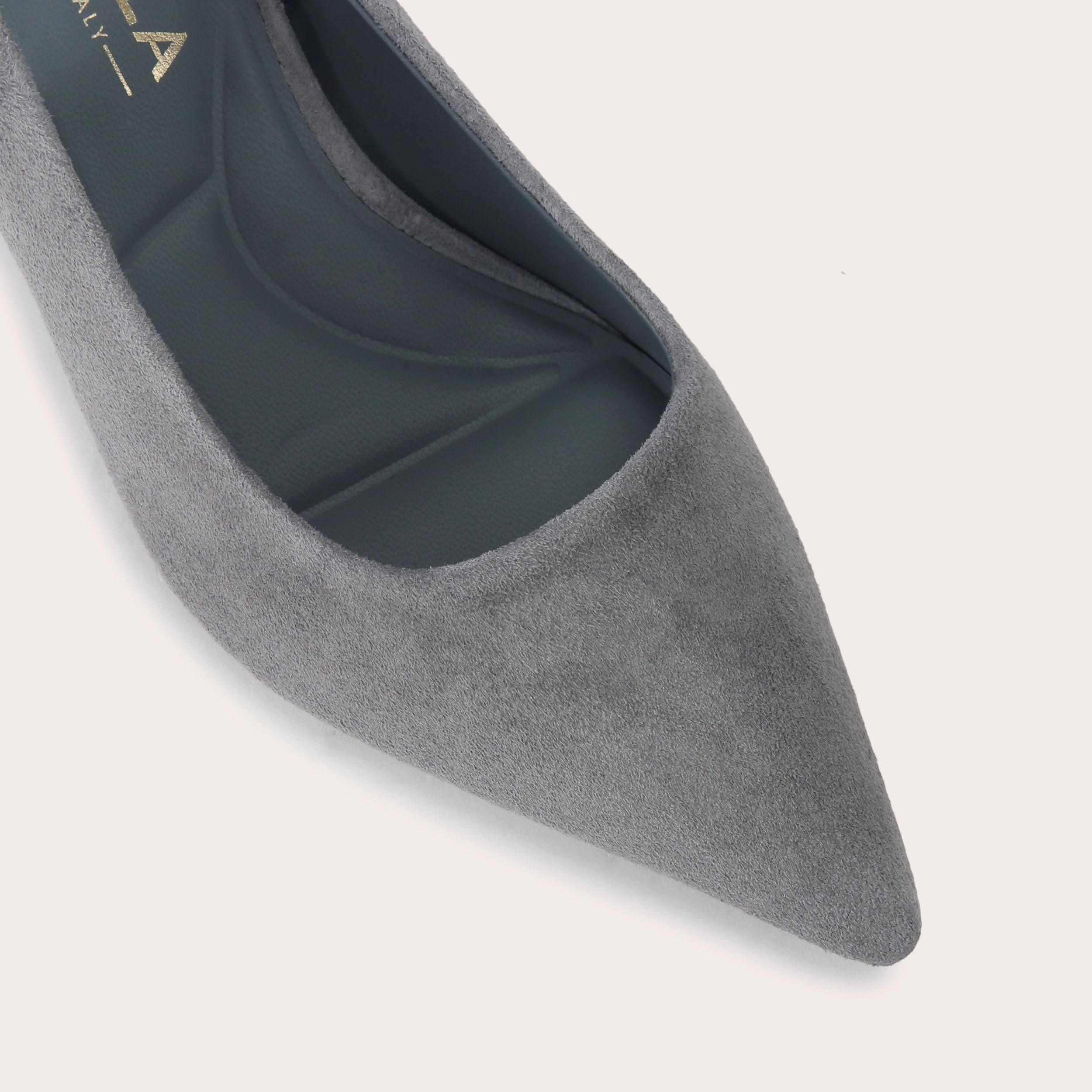 SPIRITED Grey Suede Slingback Heel by Carvela