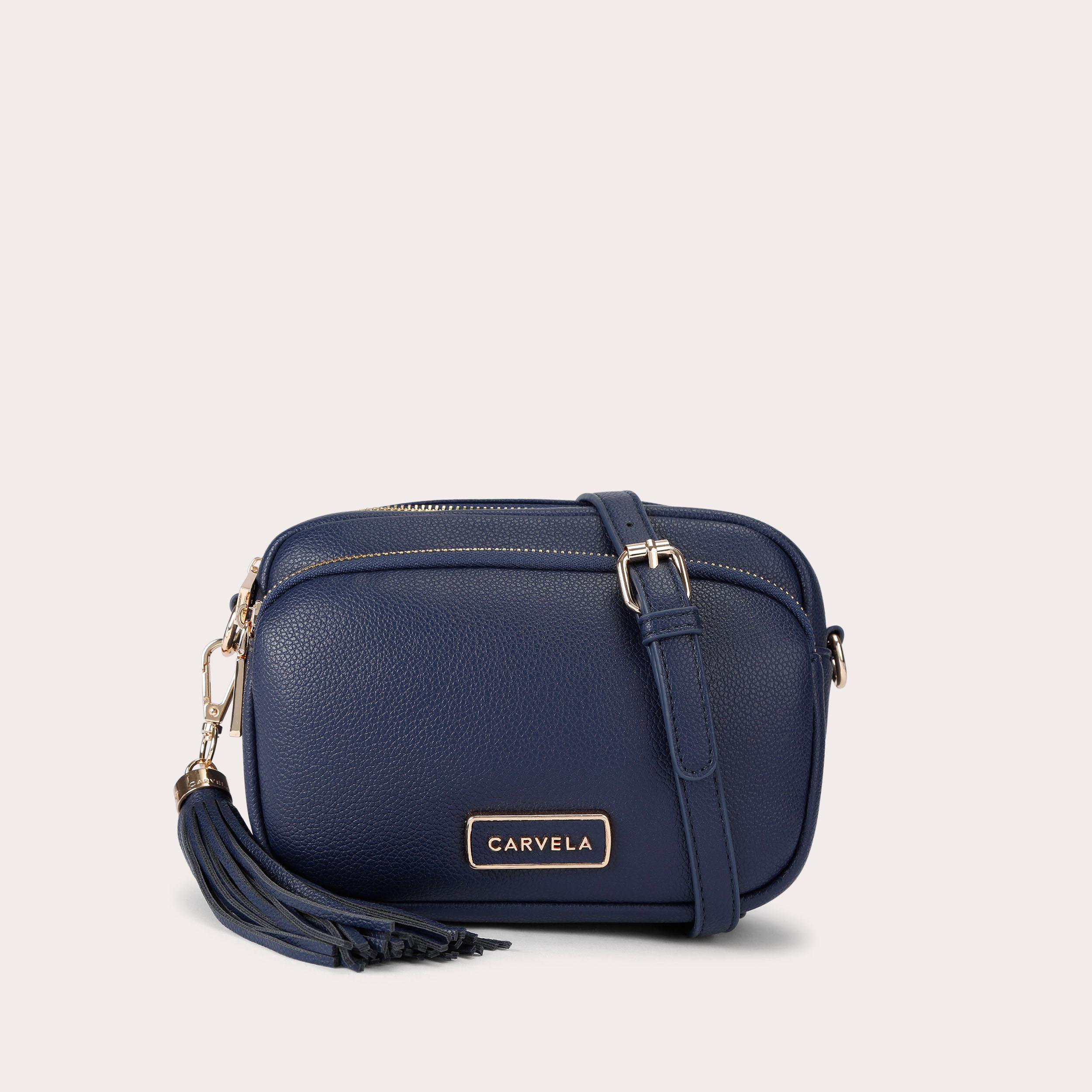 COMO CROSSBODY 2 Dark Blue Synthetic Cross Body Bag by CARVELA
