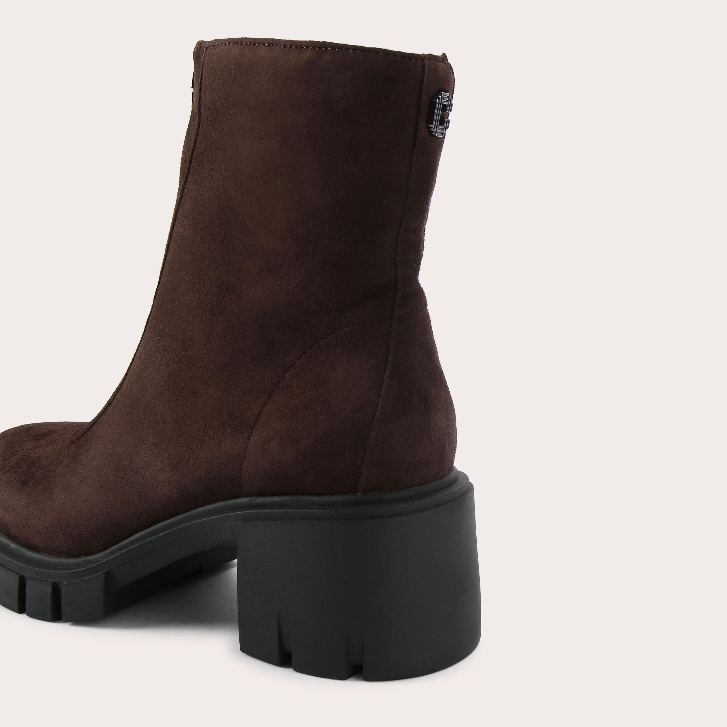 IGNITE ZIP Brown Suede Zip Up Boot by CARVELA