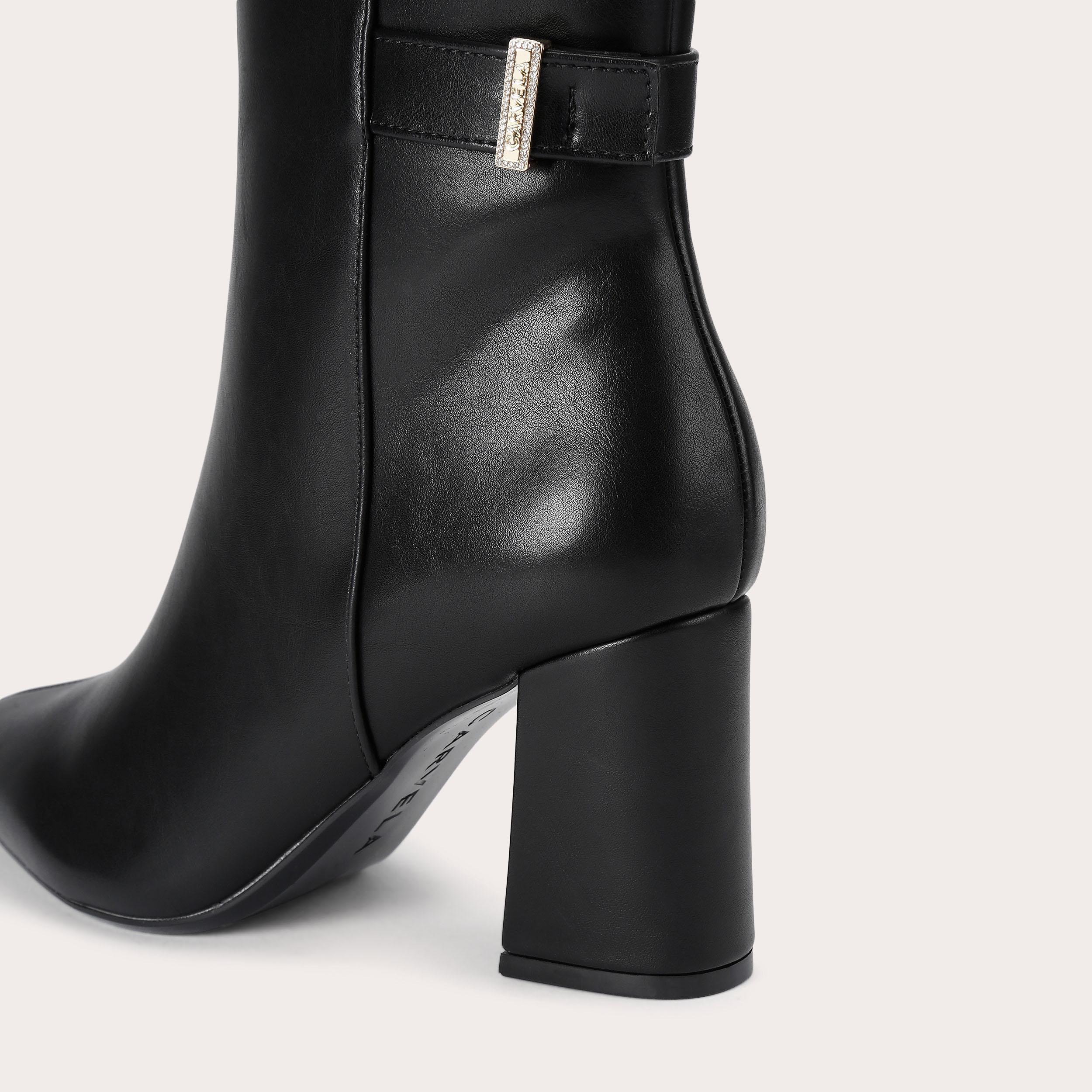 REFINED ANKLE BOOT Black Leather Alternative Boot by CARVELA