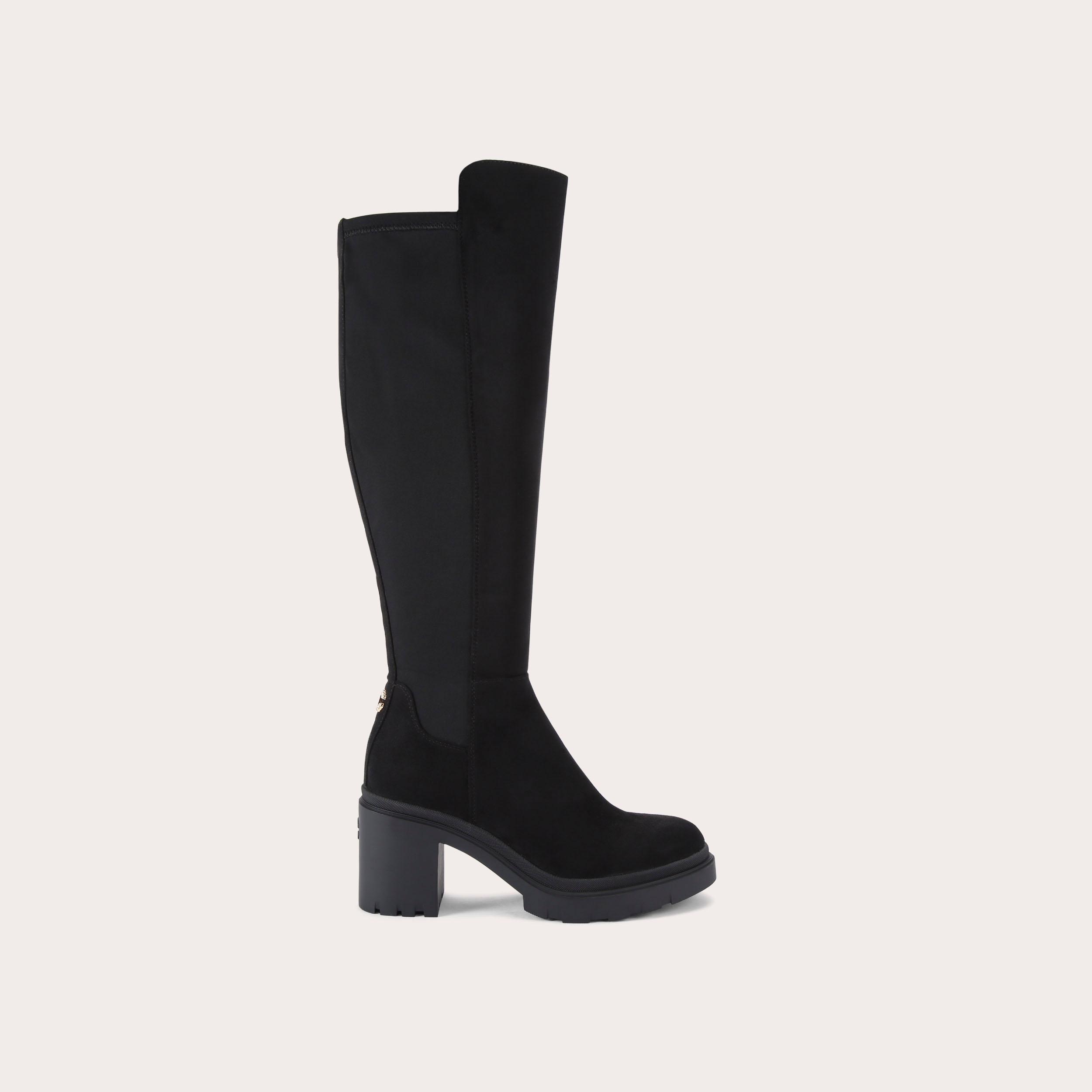 BOULDER HIGH LEG Black Microsuede Knee High Boot by CARVELA