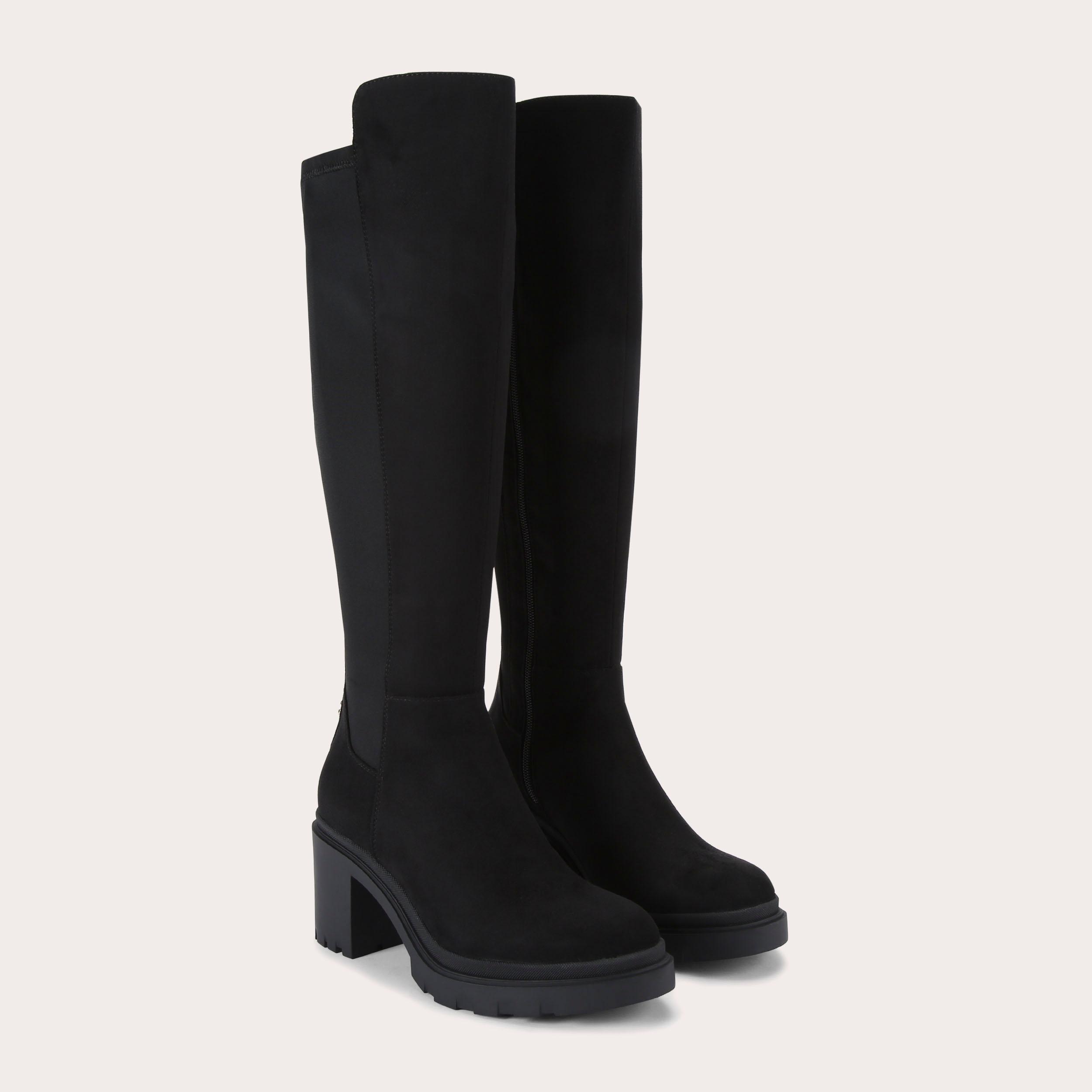 BOULDER HIGH LEG Black Microsuede Knee High Boot by CARVELA