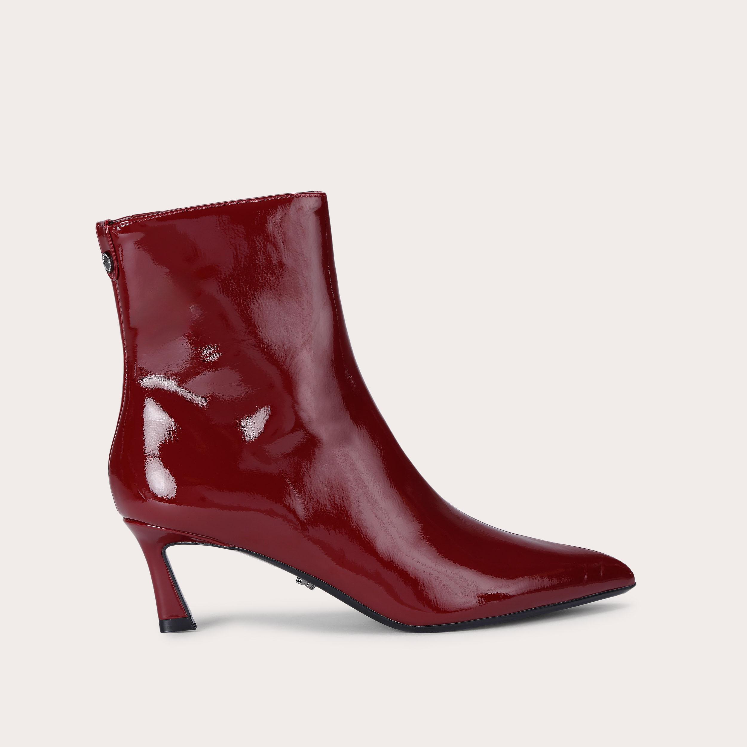 MARCIA ANKLE Red Patent Kitten Boot by CARVELA