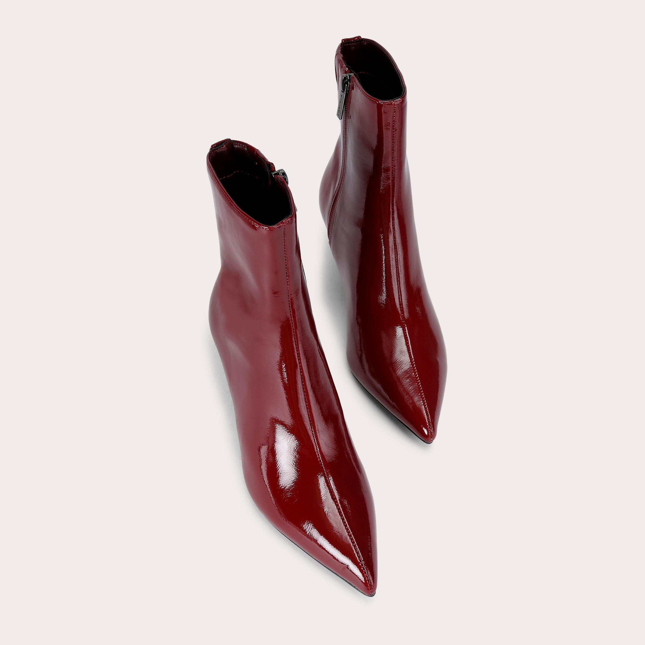 MARCIA ANKLE Red Patent Kitten Boot by CARVELA