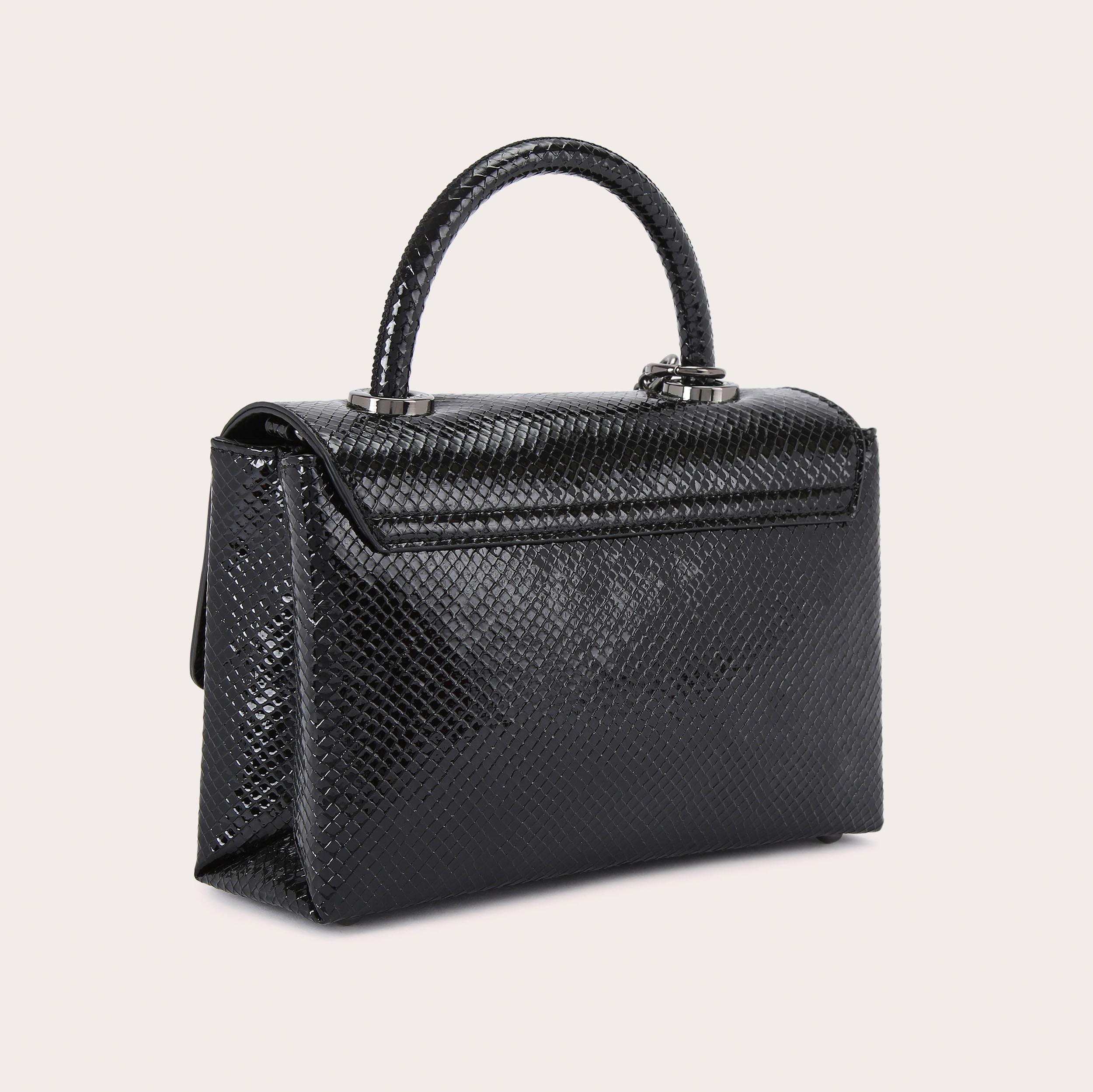ALTO TOP HANDLE Lizard Embossed Top Handle Bag by CARVELA