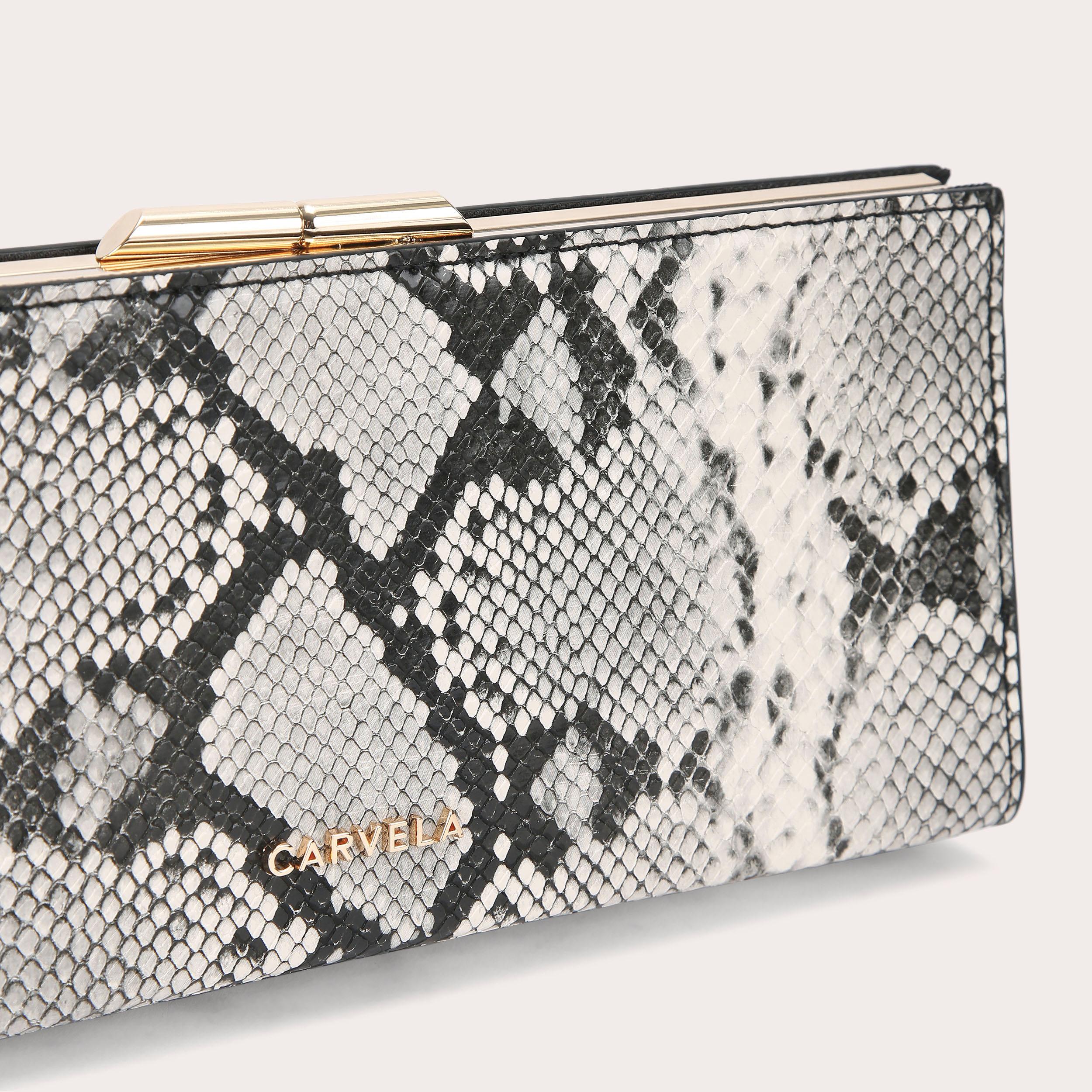 ALTO CLUTCH Snake Print Clutch Bag by CARVELA