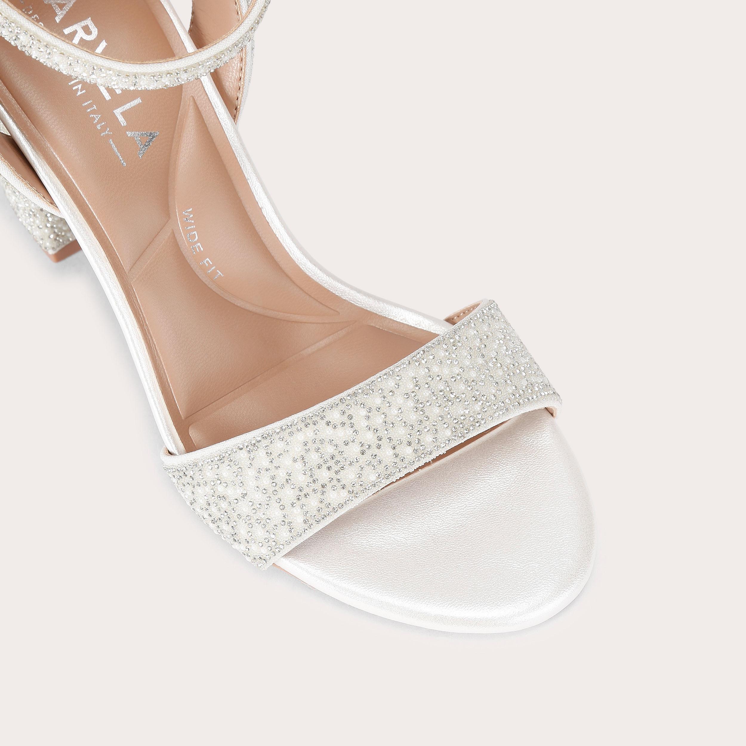 KIANNI WIDE FIT Crystal Pearl Block Heel by CARVELA