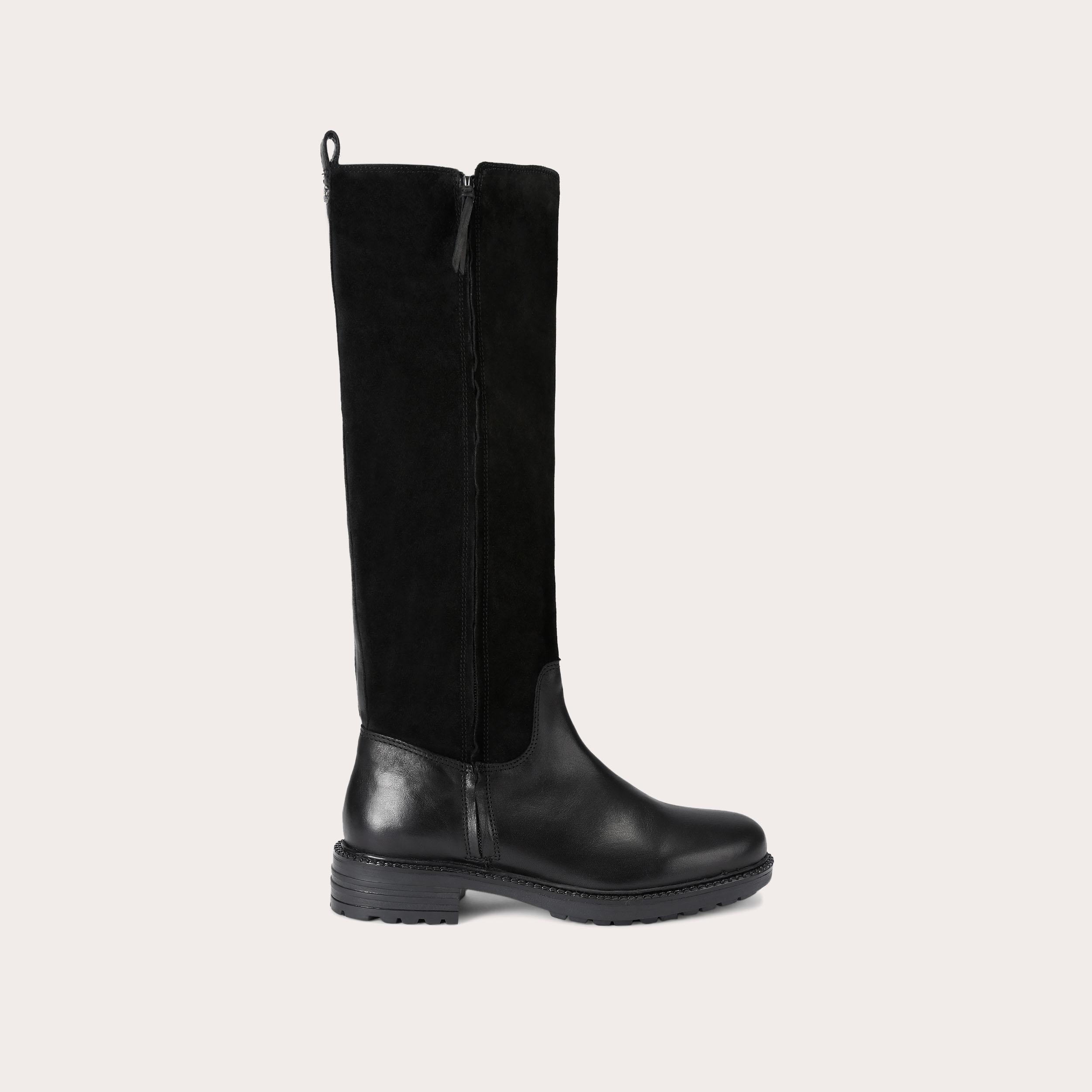 RUSS HIGH LEG Black Suede Knee High Boot by CARVELA COMFORT
