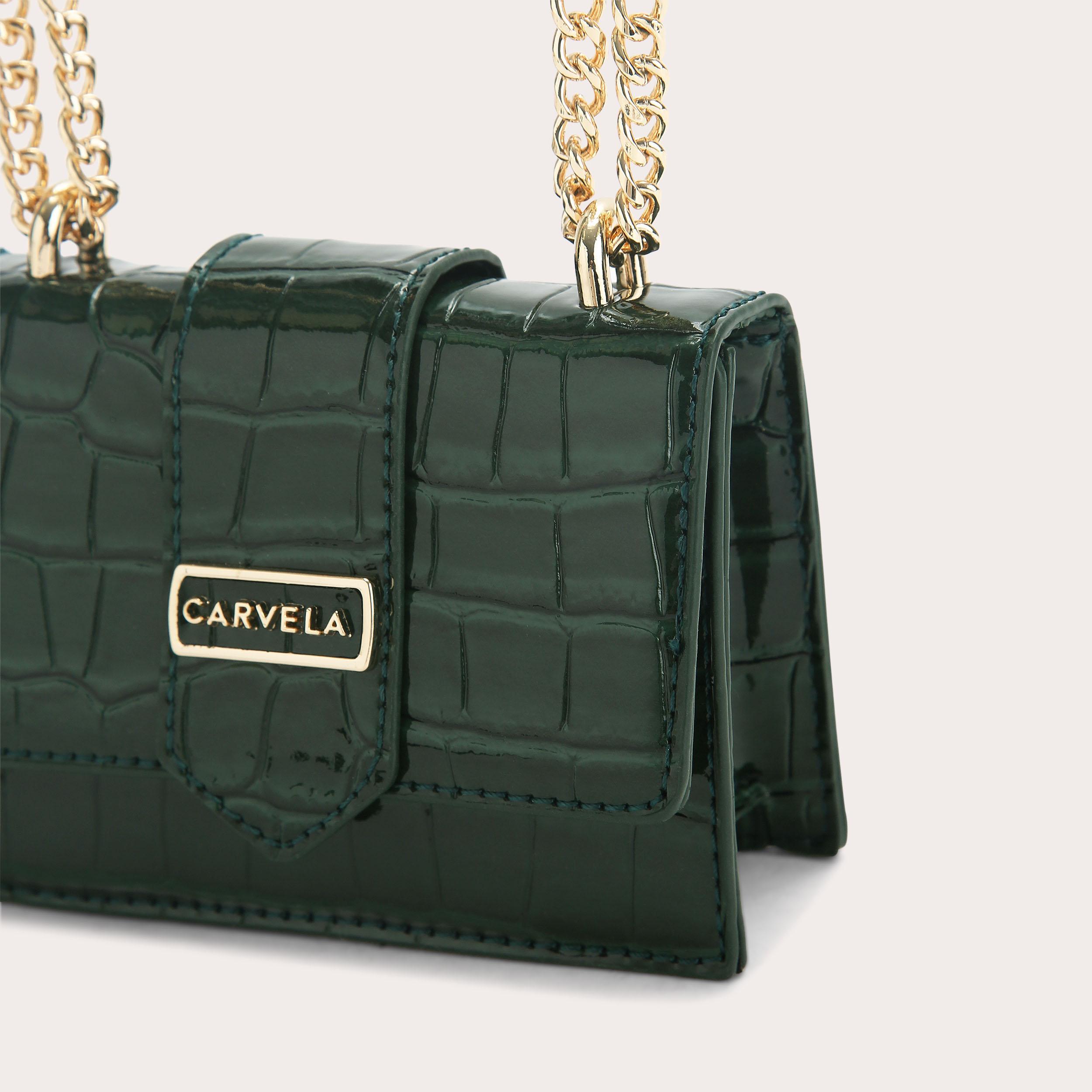 JESSICA MICRO Dark green Micro Cross Body Bag by CARVELA