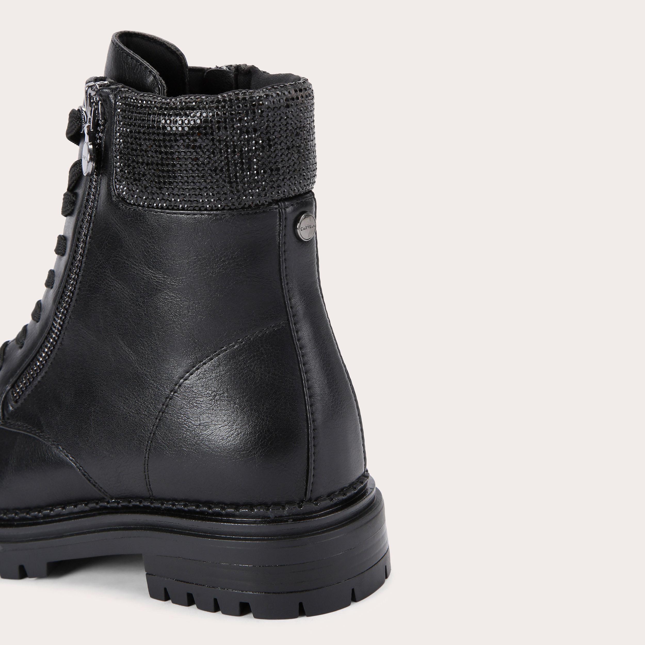 SOLITO ANKLE BOOT Black Zip Ankle Boot by CARVELA