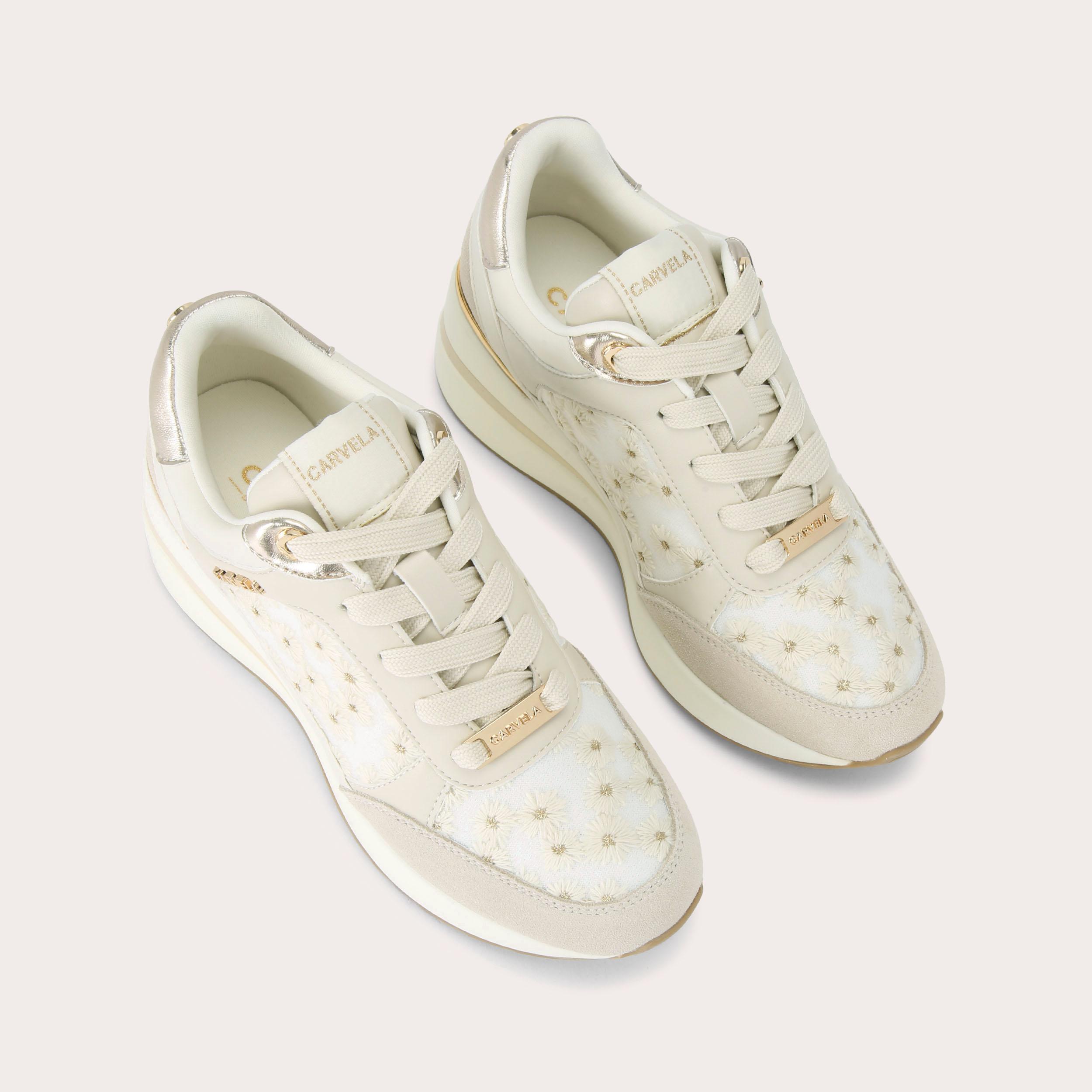 HIGH RISE DAISY Daisy Embellished Trainer by Carvela