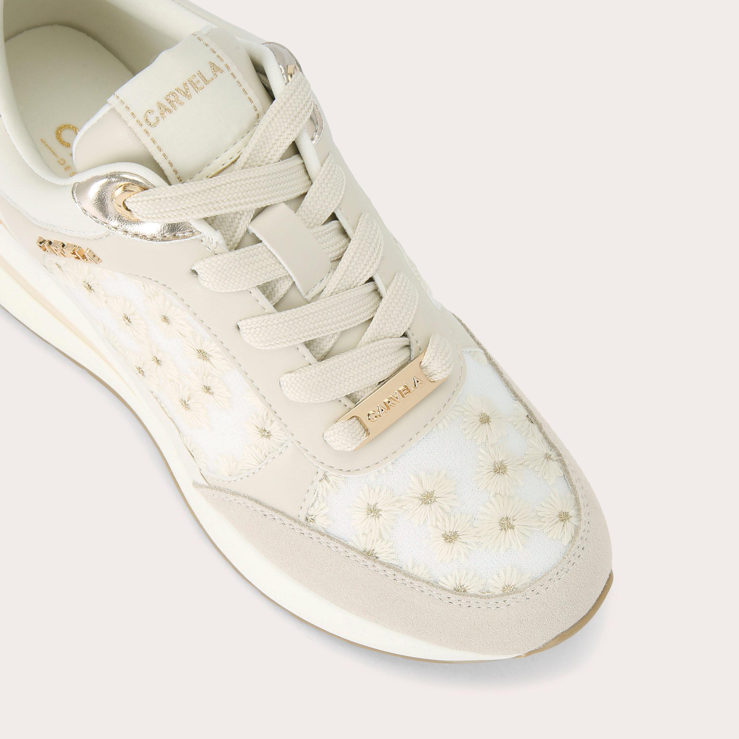 HIGH RISE DAISY Daisy Embellished Trainer by Carvela