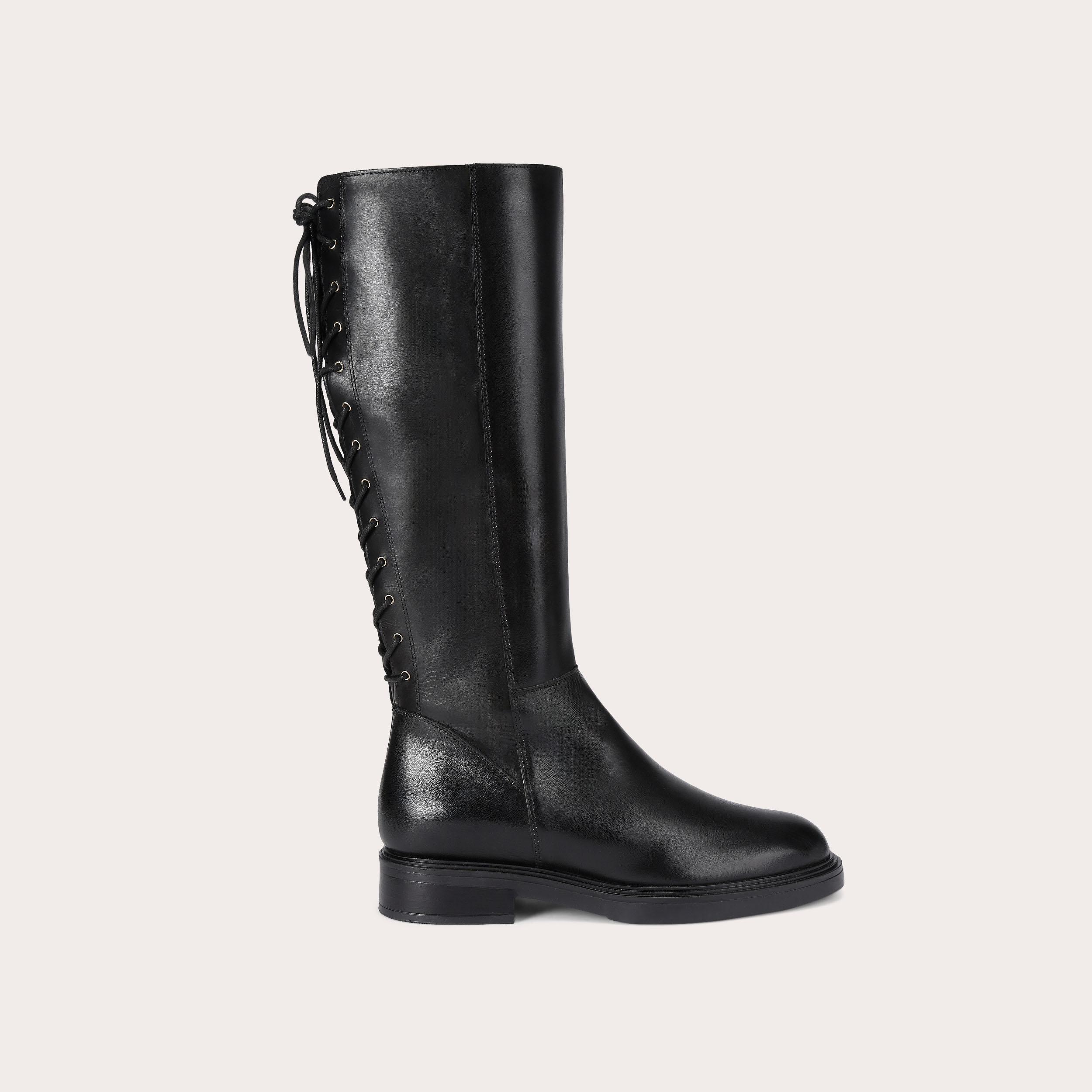 TRENTO KNEE Black Lace Up Knee Boot by CARVELA