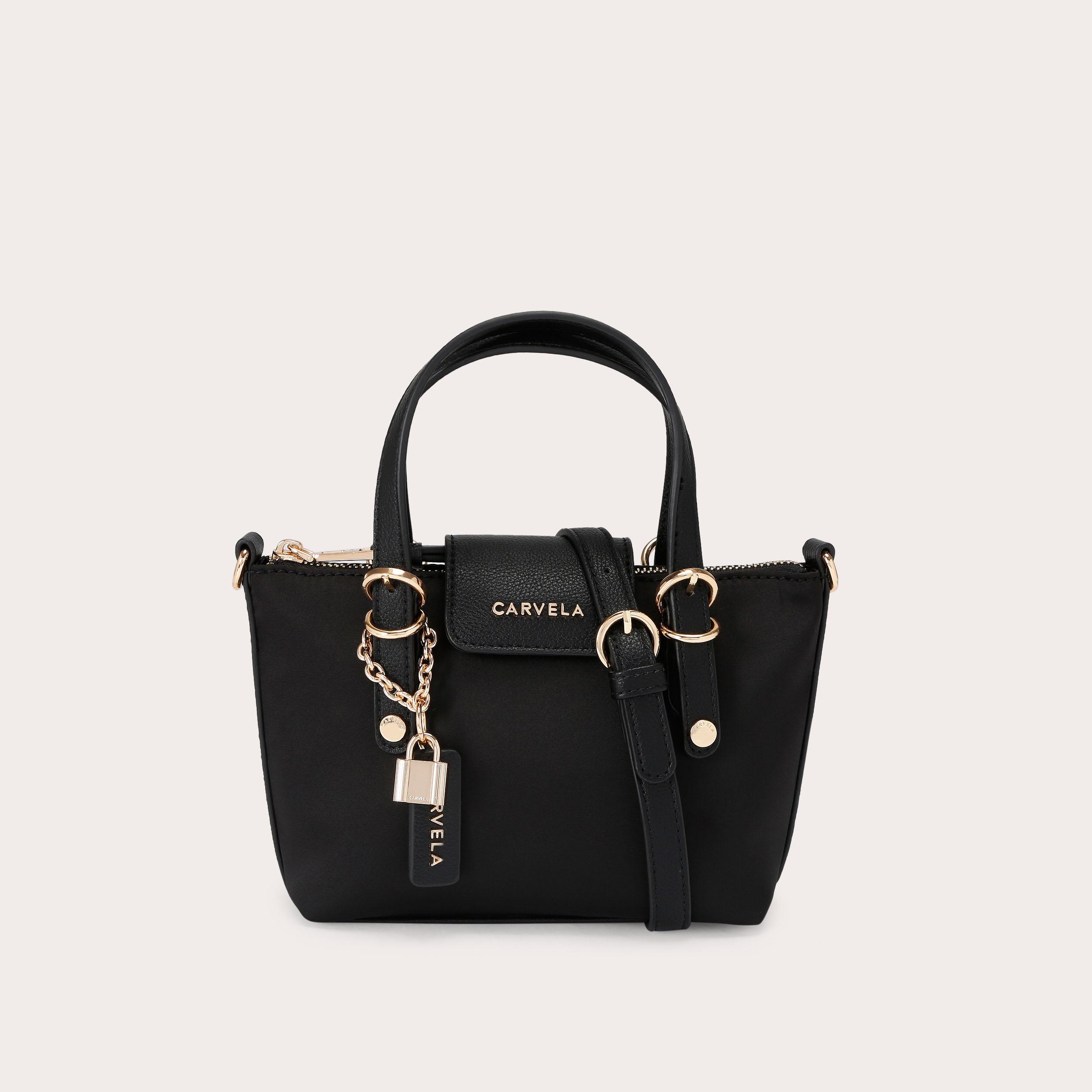 MARCELA CROSSBODY Black Nylon Cross Body Bag by Carvela