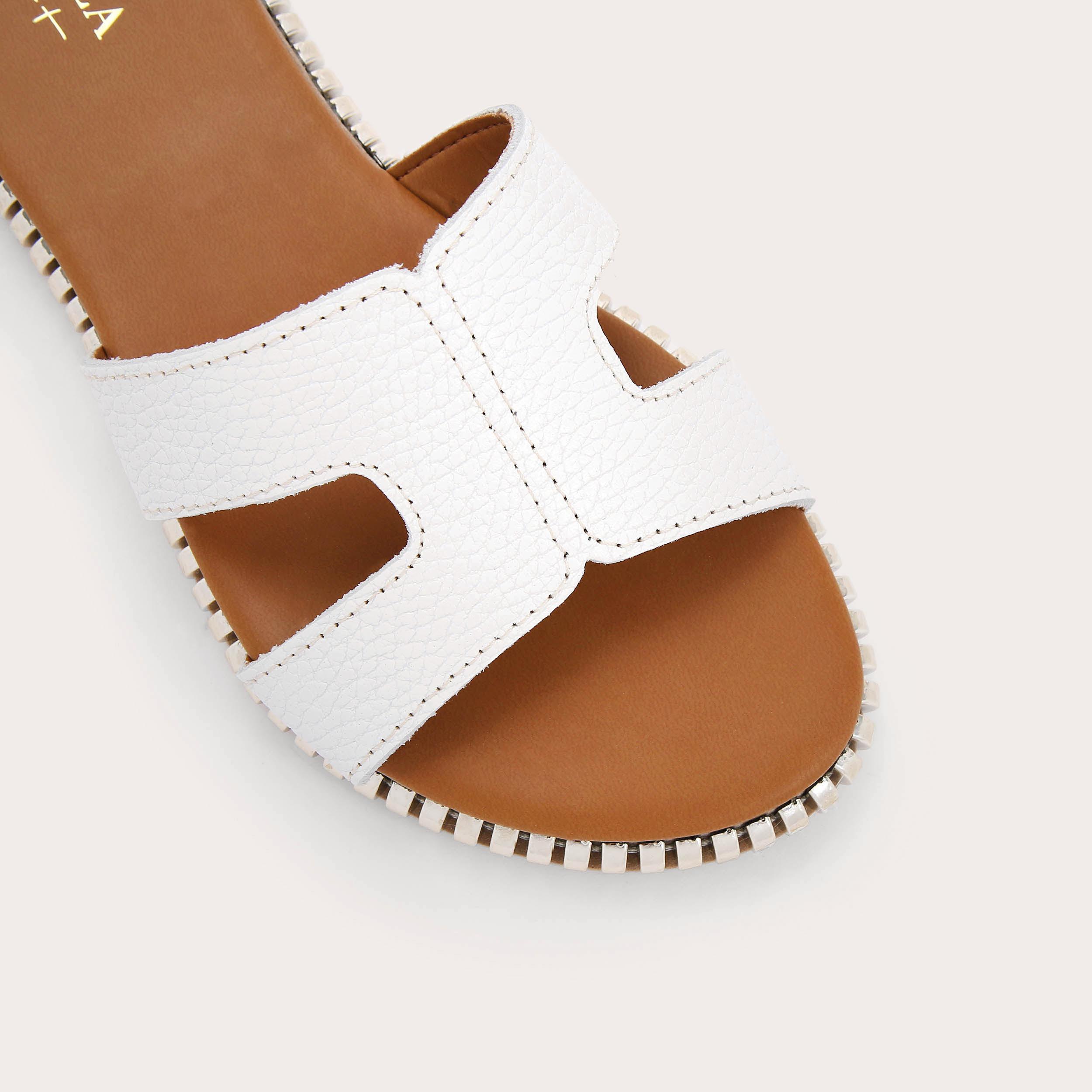 SOPHIA White Slide On Sandals by CARVELA COMFORT
