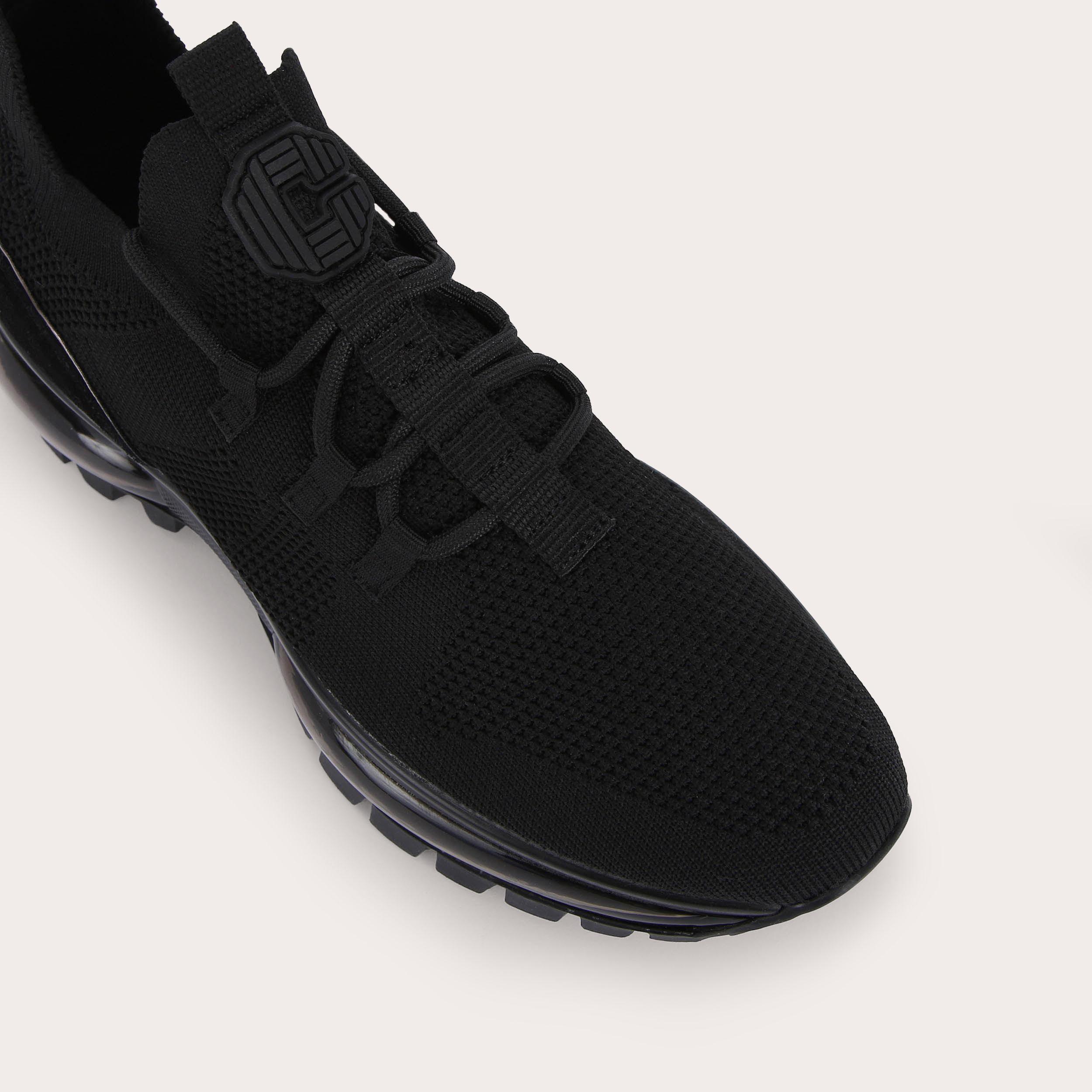 LOCK BUBBLE Black Knitted Sneakers by CARVELA