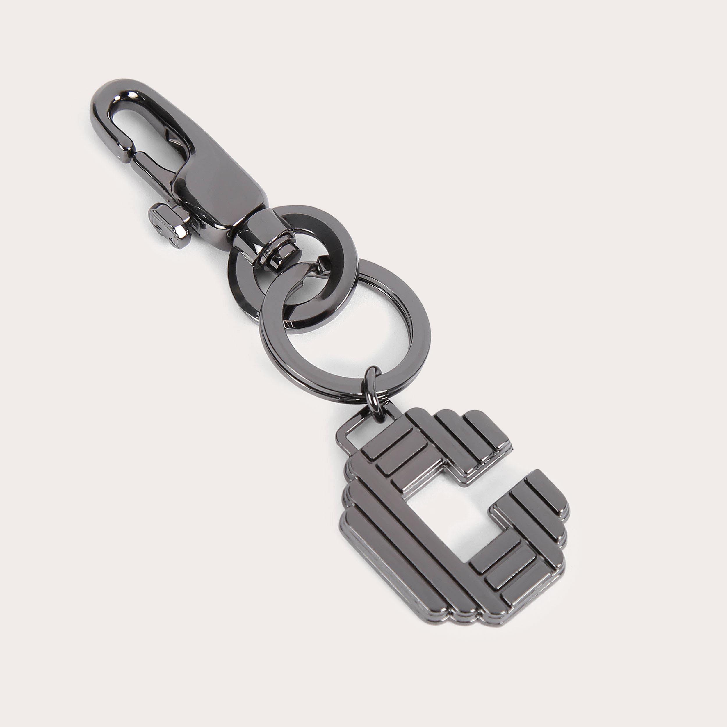 SIGNATURE C KEYRING Gunmetal C Keyring by CARVELA