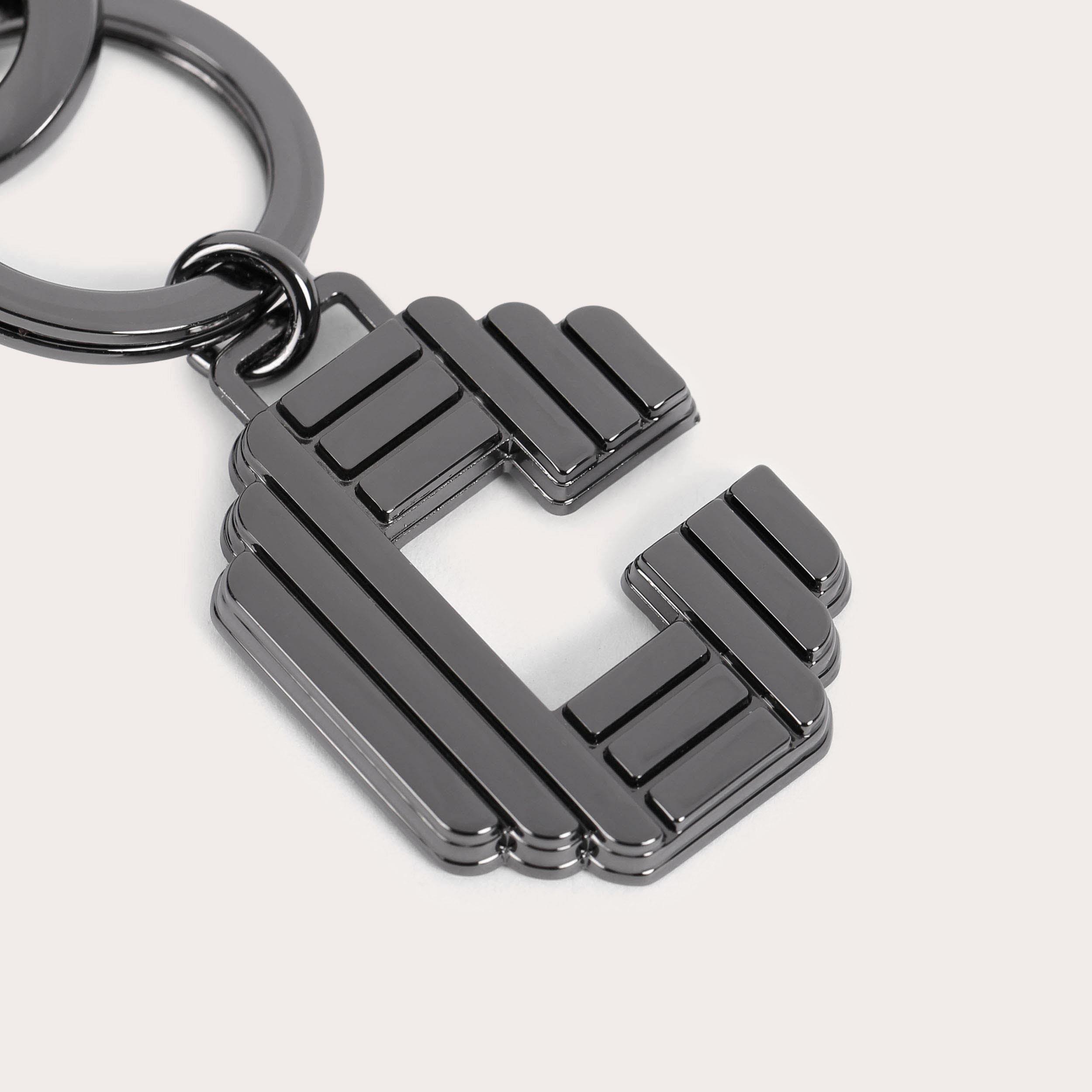 SIGNATURE C KEYRING Gunmetal C Keyring by CARVELA