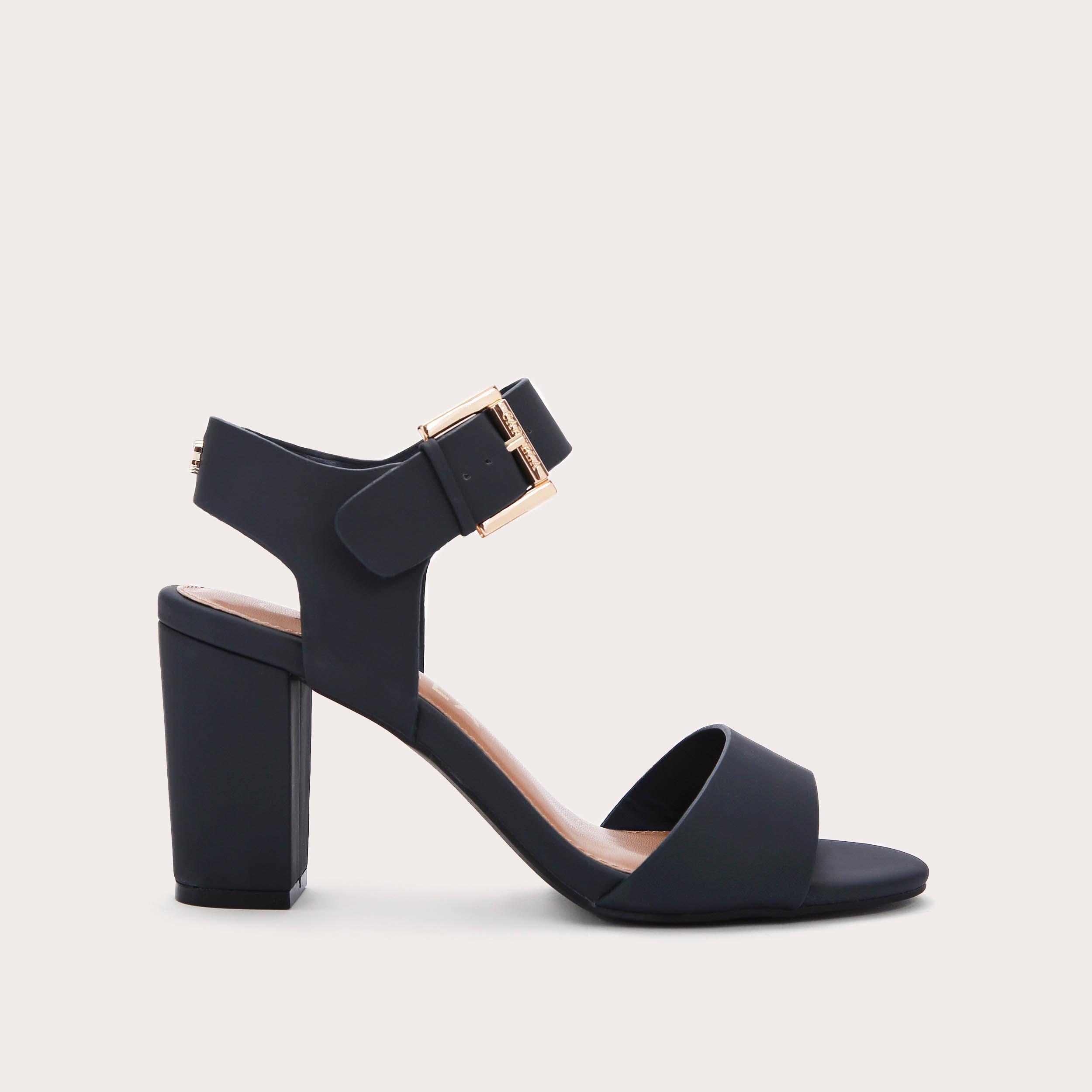 SADIE Navy Blue Rubber Block Heels by CARVELA