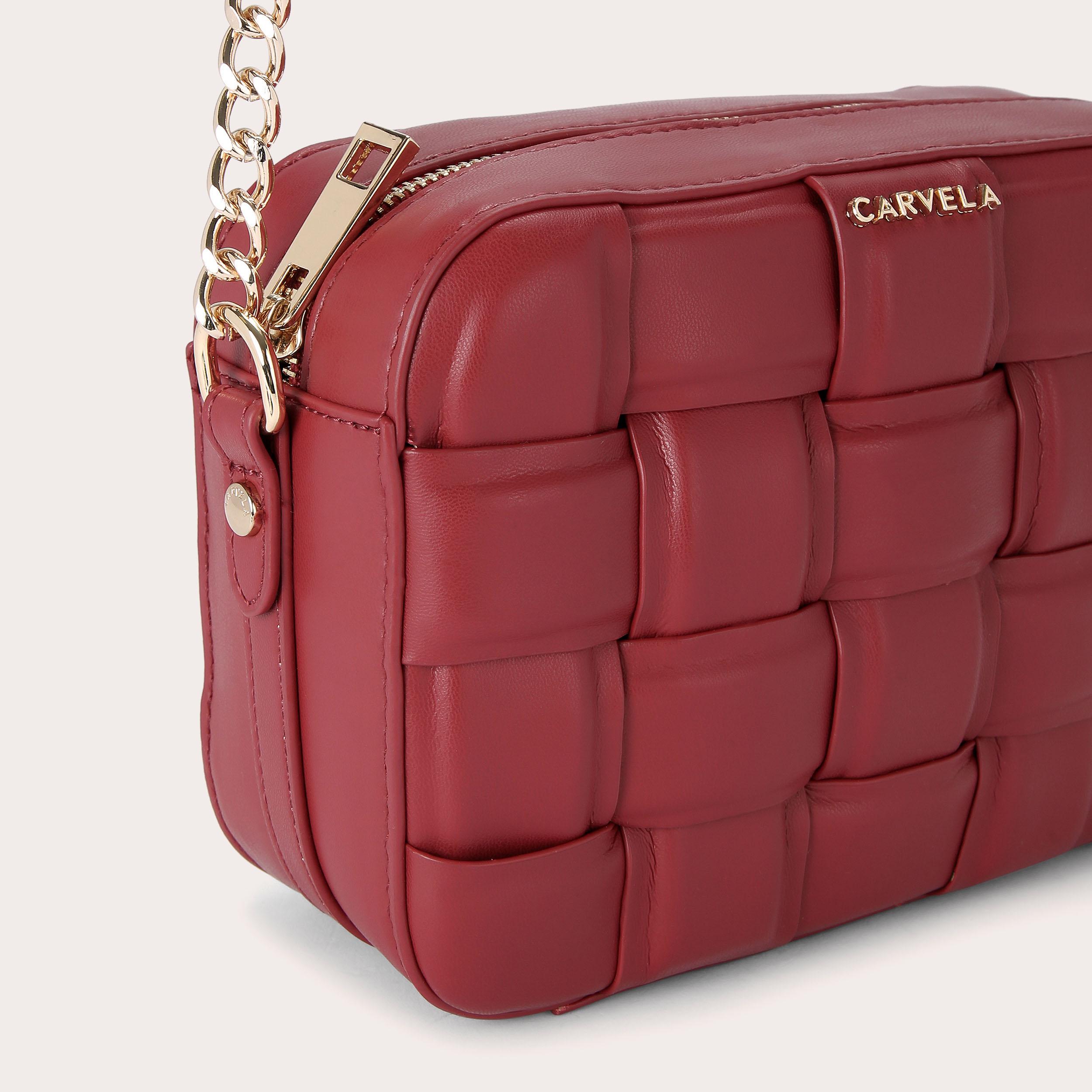 LEXI 2 X BODY Dark Red Cross Body Bag by CARVELA