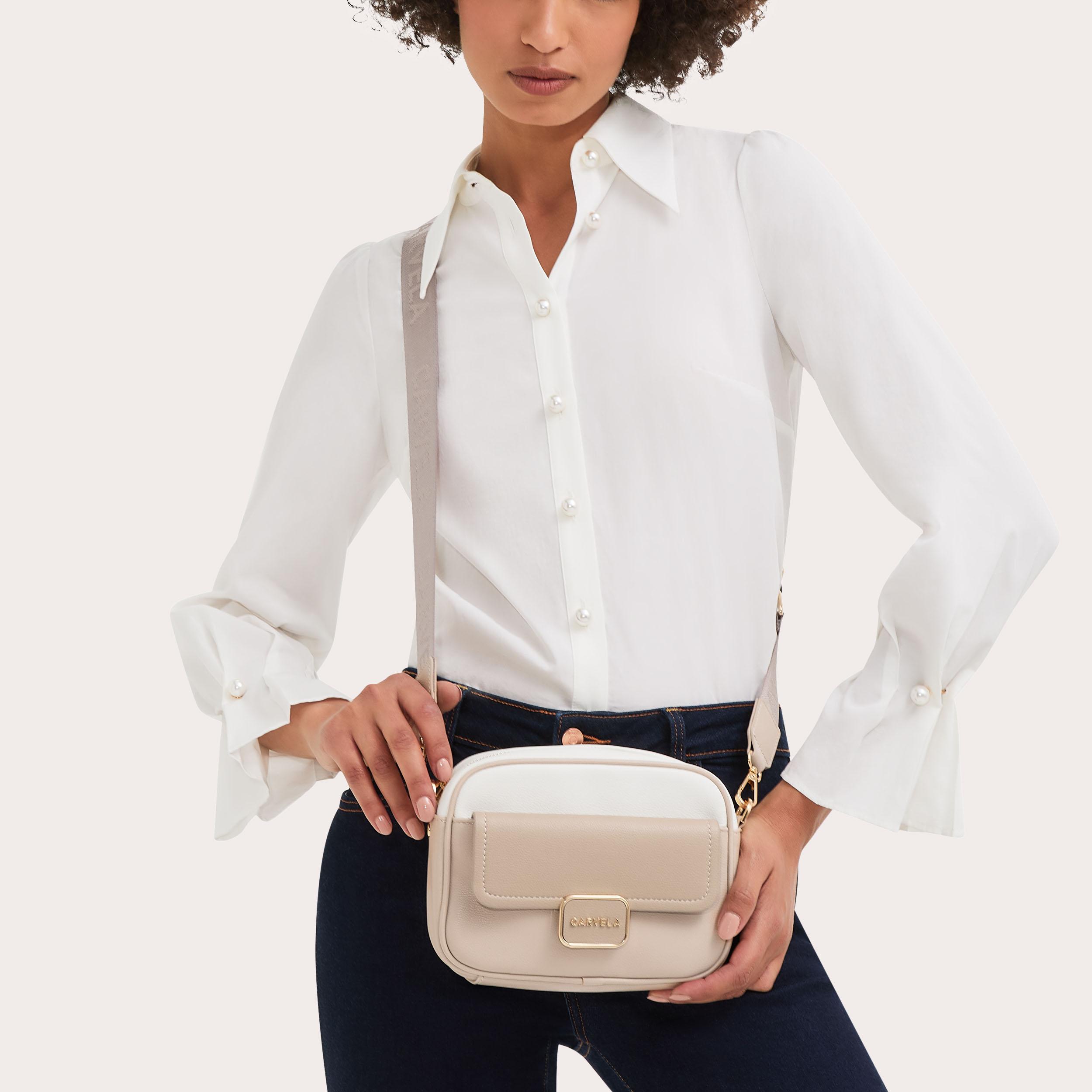 BOXY X BODY Taupe Cross Body Bag by CARVELA