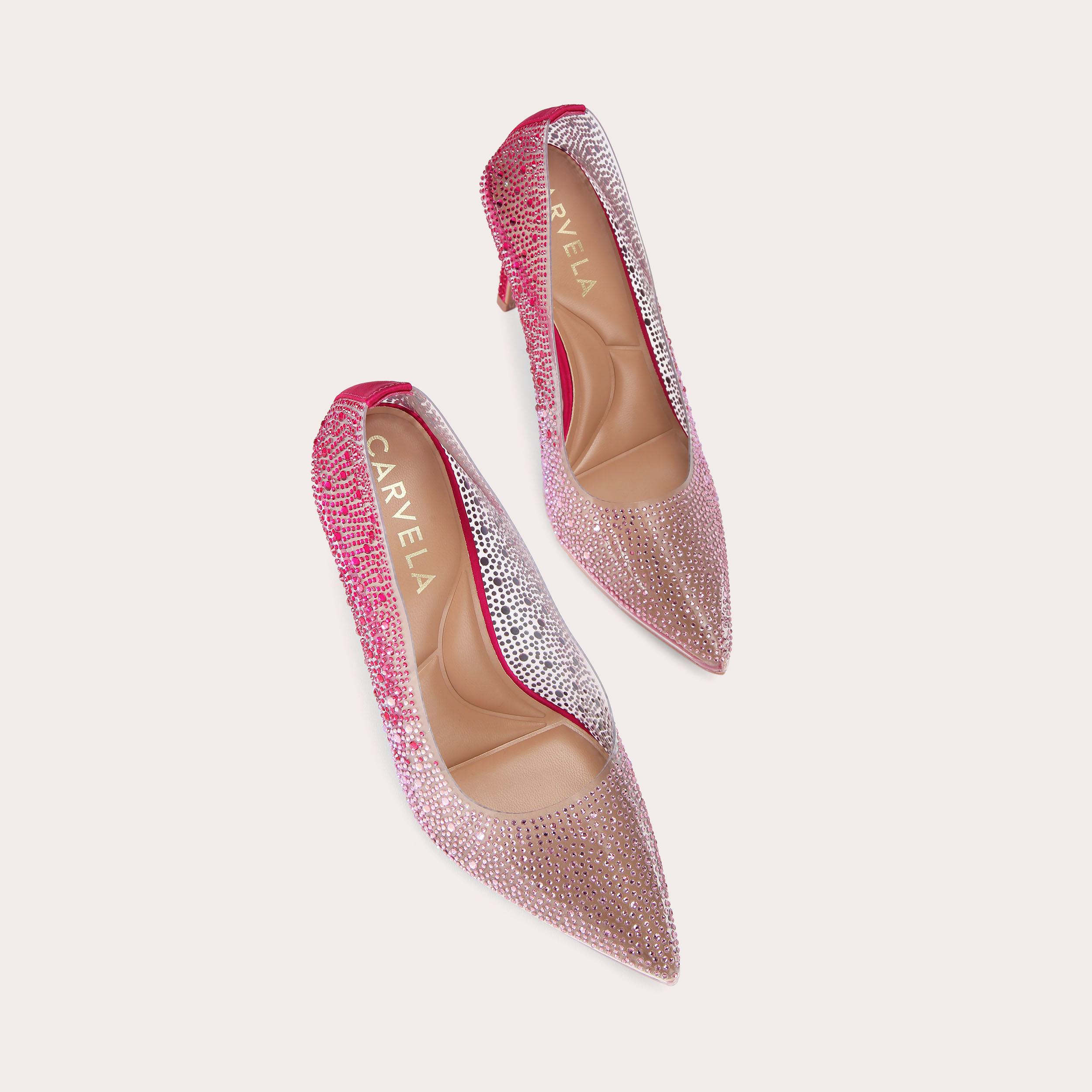 LOVEBIRD VINYL Fuchsia Crystal Heels by CARVELA