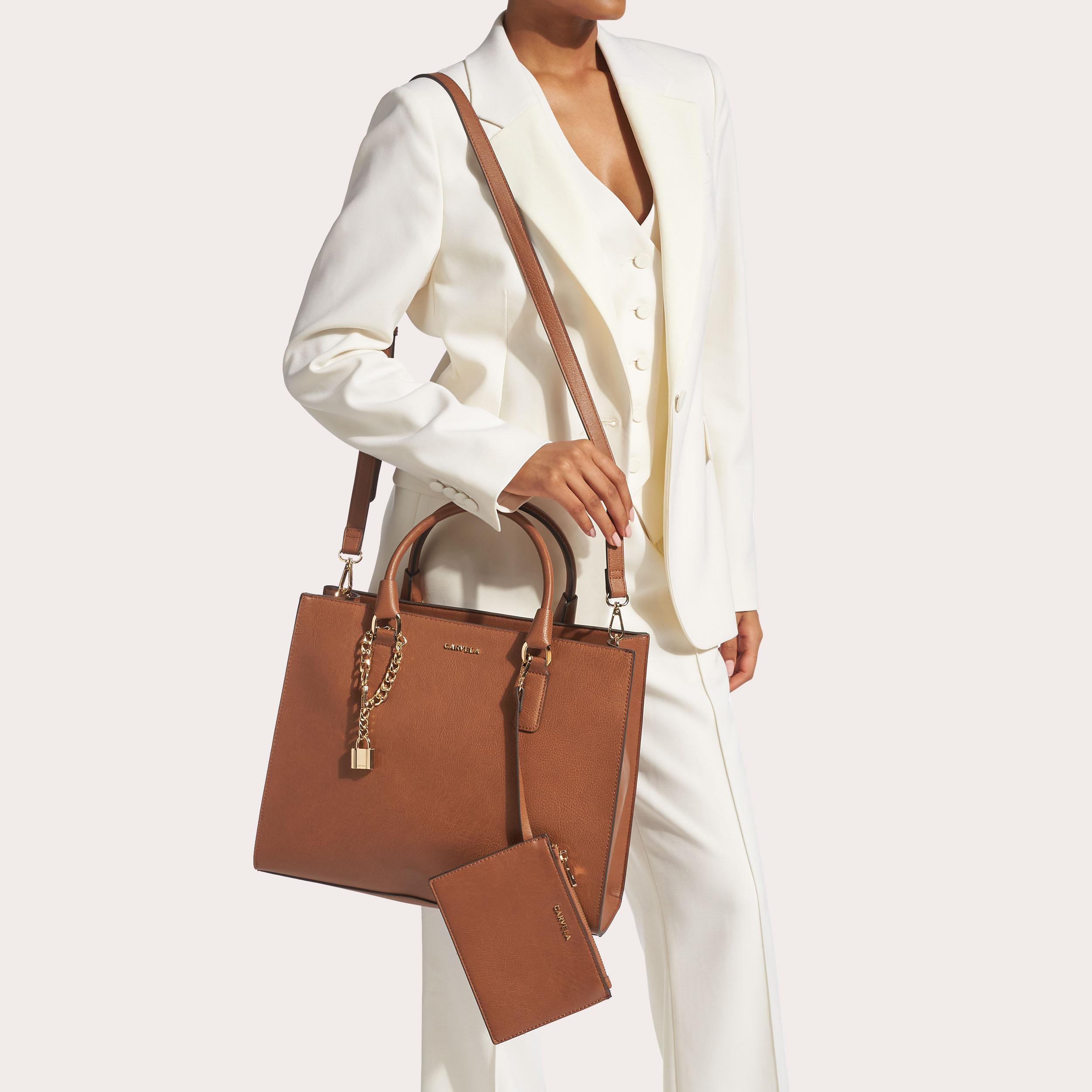 LATTE Tan Tote Bag by CARVELA