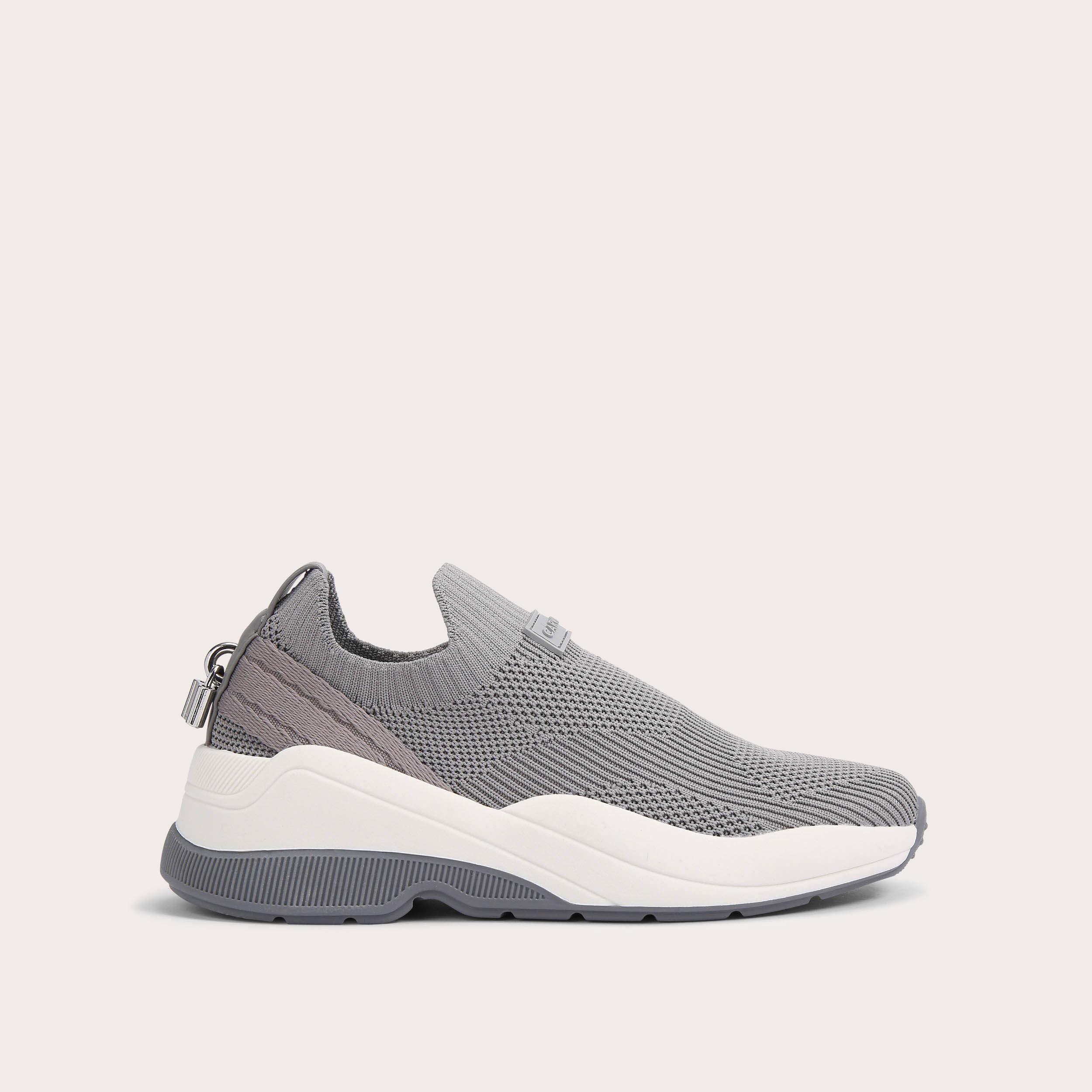 ELEVATE SNEAKER Grey Knitted Sock Sneaker by CARVELA
