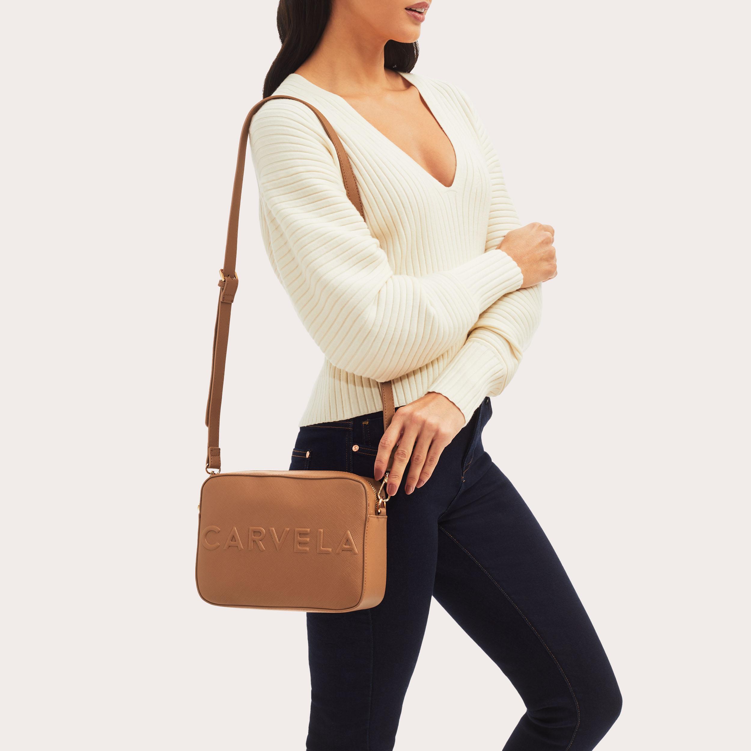 FRAME X BODY Tan Cross Body Bag by CARVELA