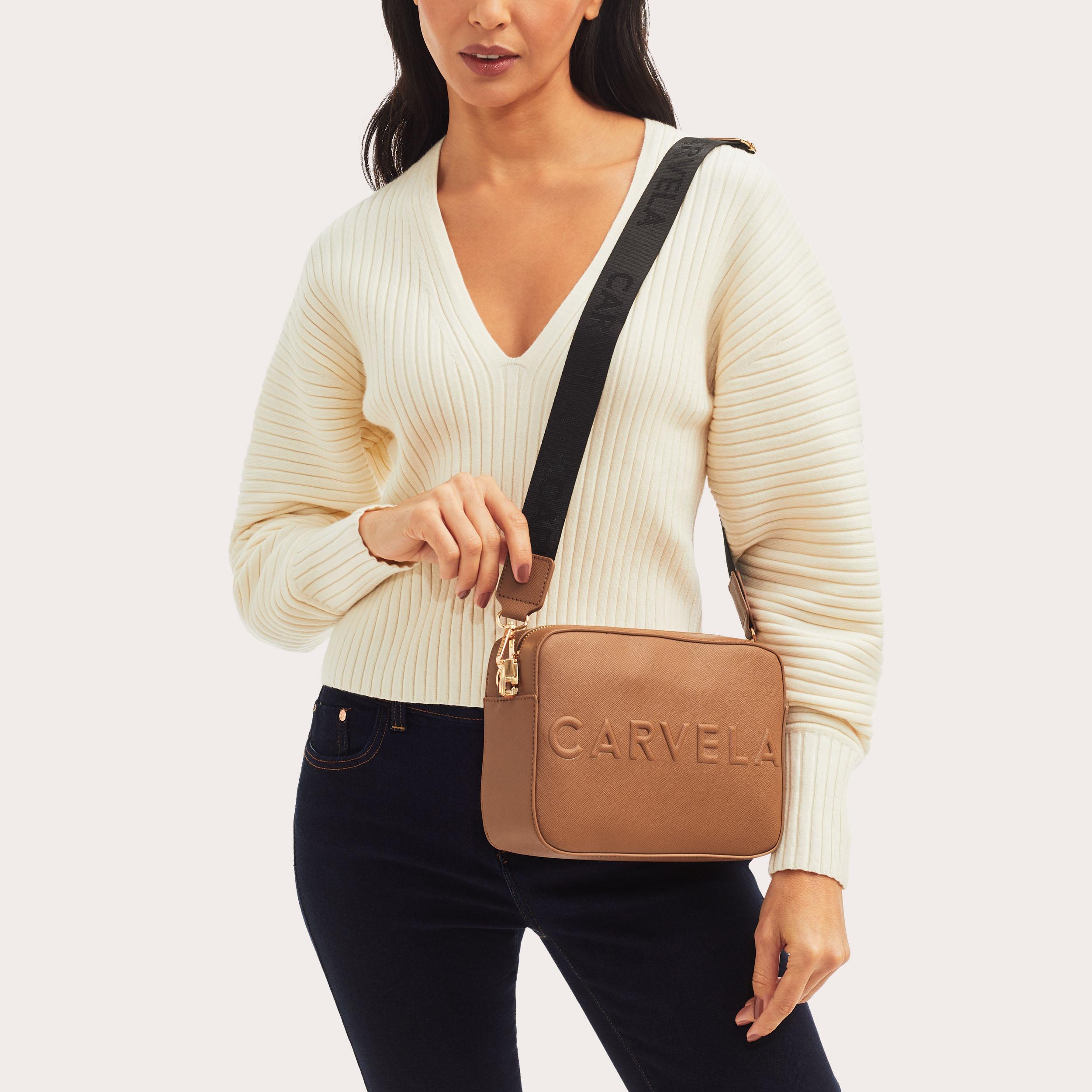 FRAME X BODY Tan Cross Body Bag by CARVELA