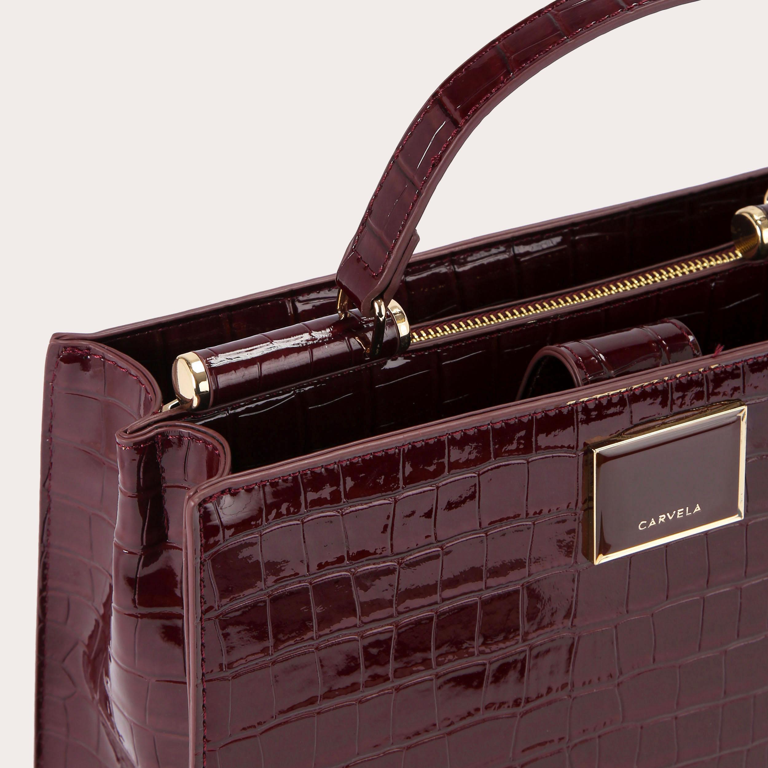 JESSICA MIDI TOTE Red Tweed Cross Body Bag by CARVELA