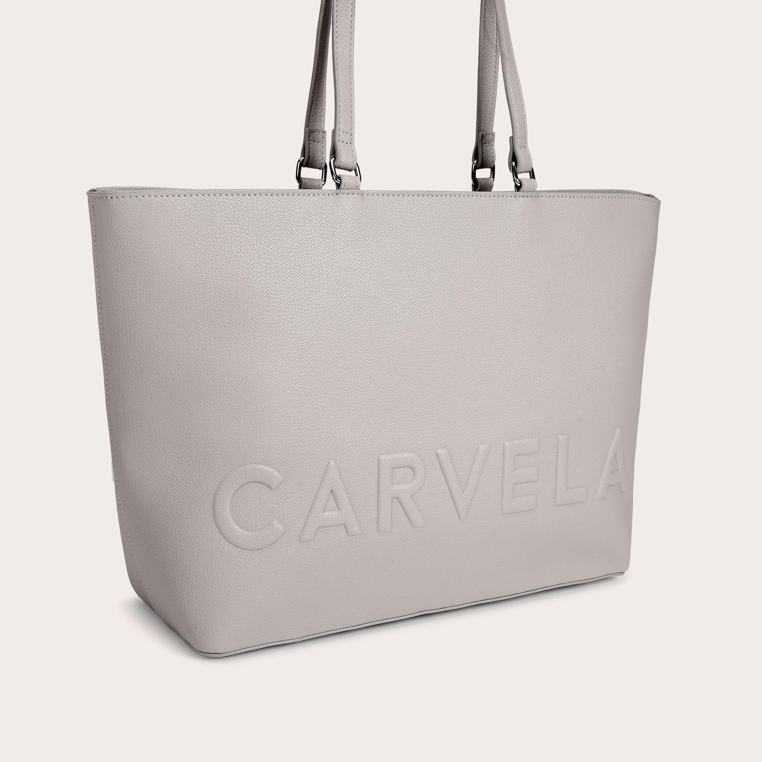 FRAME WINGED SHOPPER Grey Shopper Bag by CARVELA