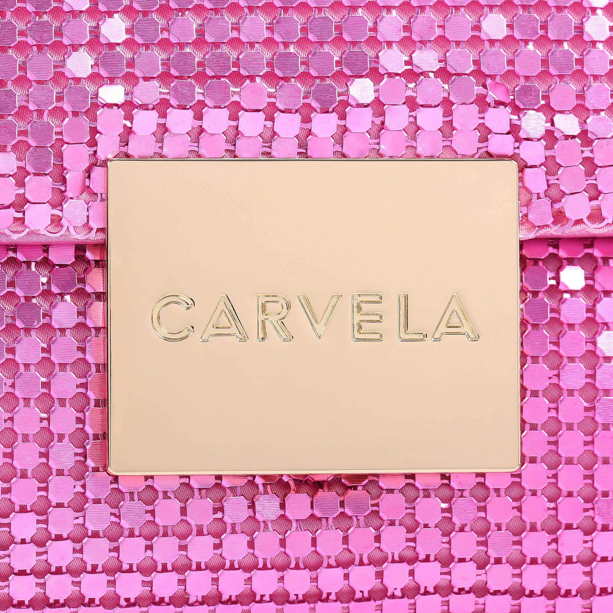 MINI BAILEY CHNMAIL SOFT Pink Chainmail Soft Cross Body Bag by CARVELA