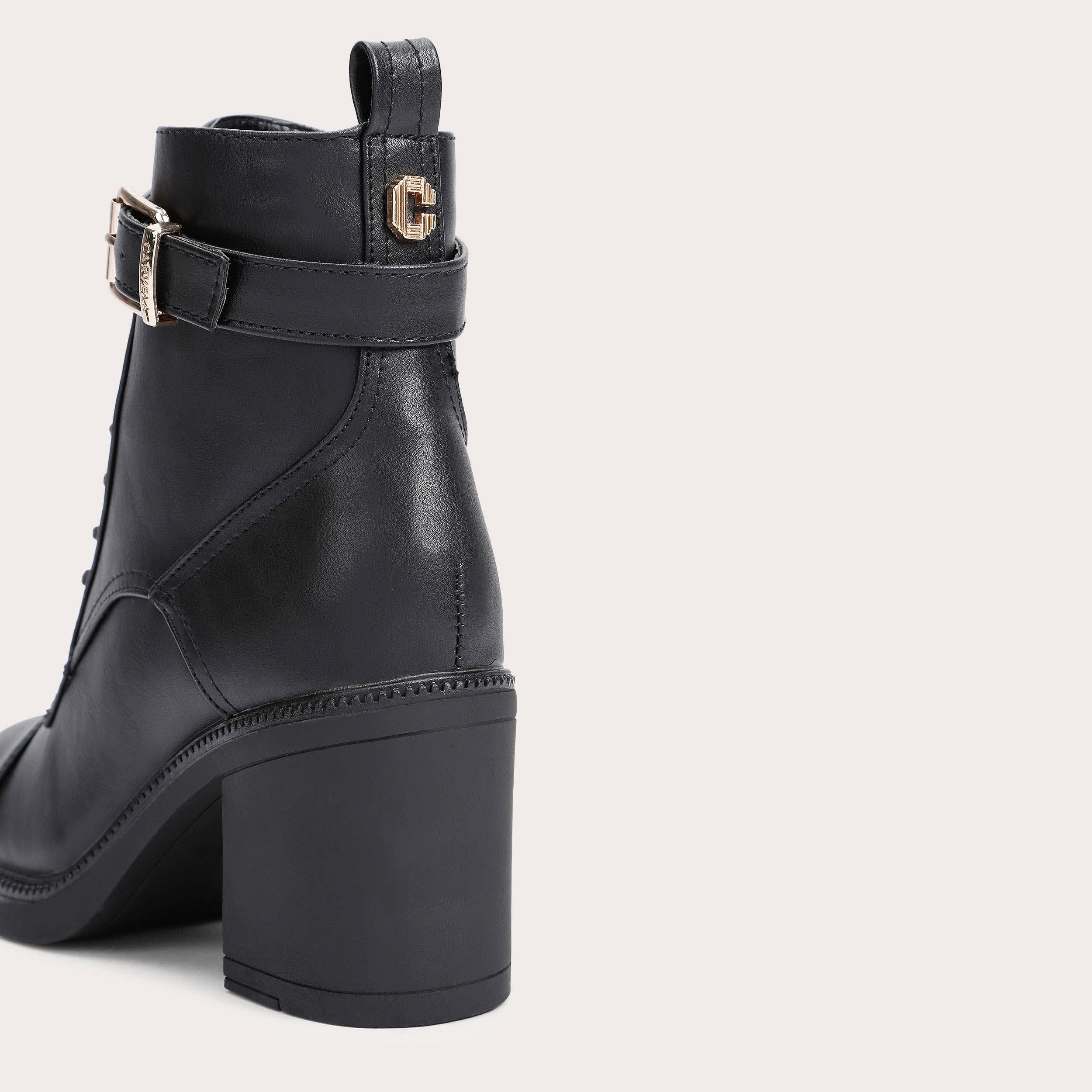 TEMPLE Black Heeled Ankle Boot by CARVELA